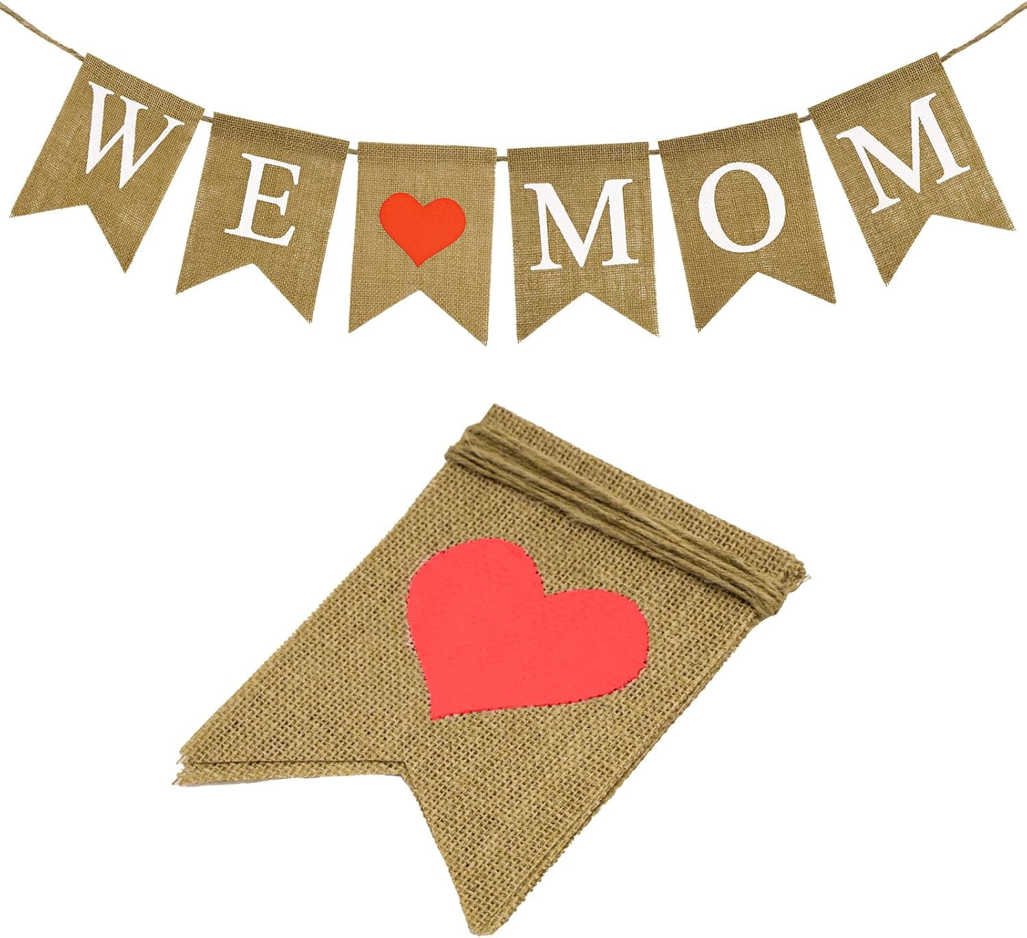 Mother's Day Banner, Pre-strung Mothers Day Banner, We Love Mom Banner ...