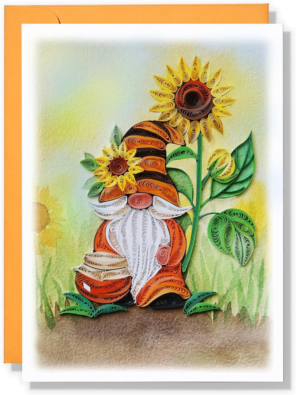 Mother's Day Card, Sunflower Gnomes Quilled Quilling Card, Birthday ...