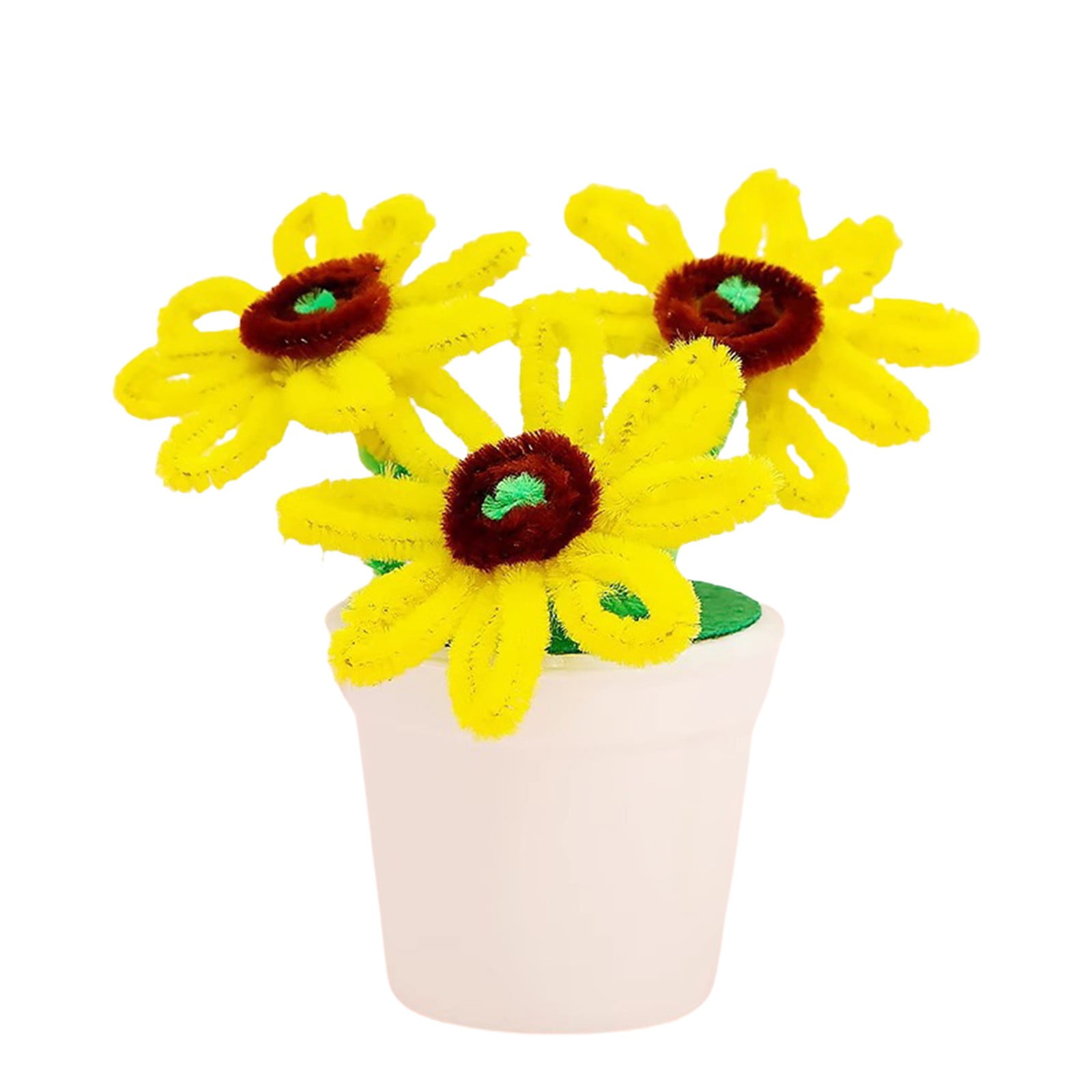 Mother's Day DIY Fuzzy Flower Pot Kit - Twist Pipe Cleaner Craft for ...