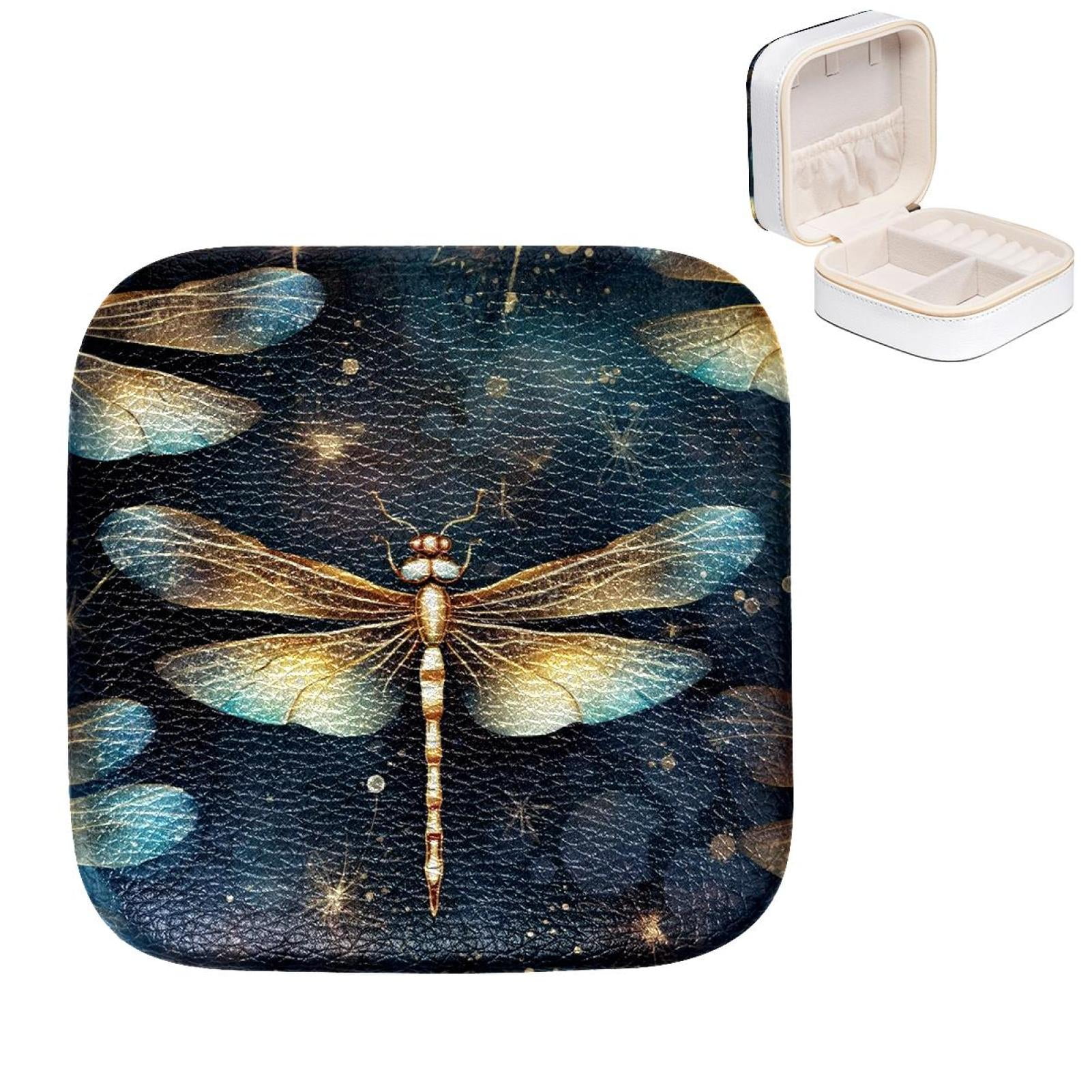Mother's Day Dragonfly Stylish Jewelry Boxes with Flexible Grid and ...