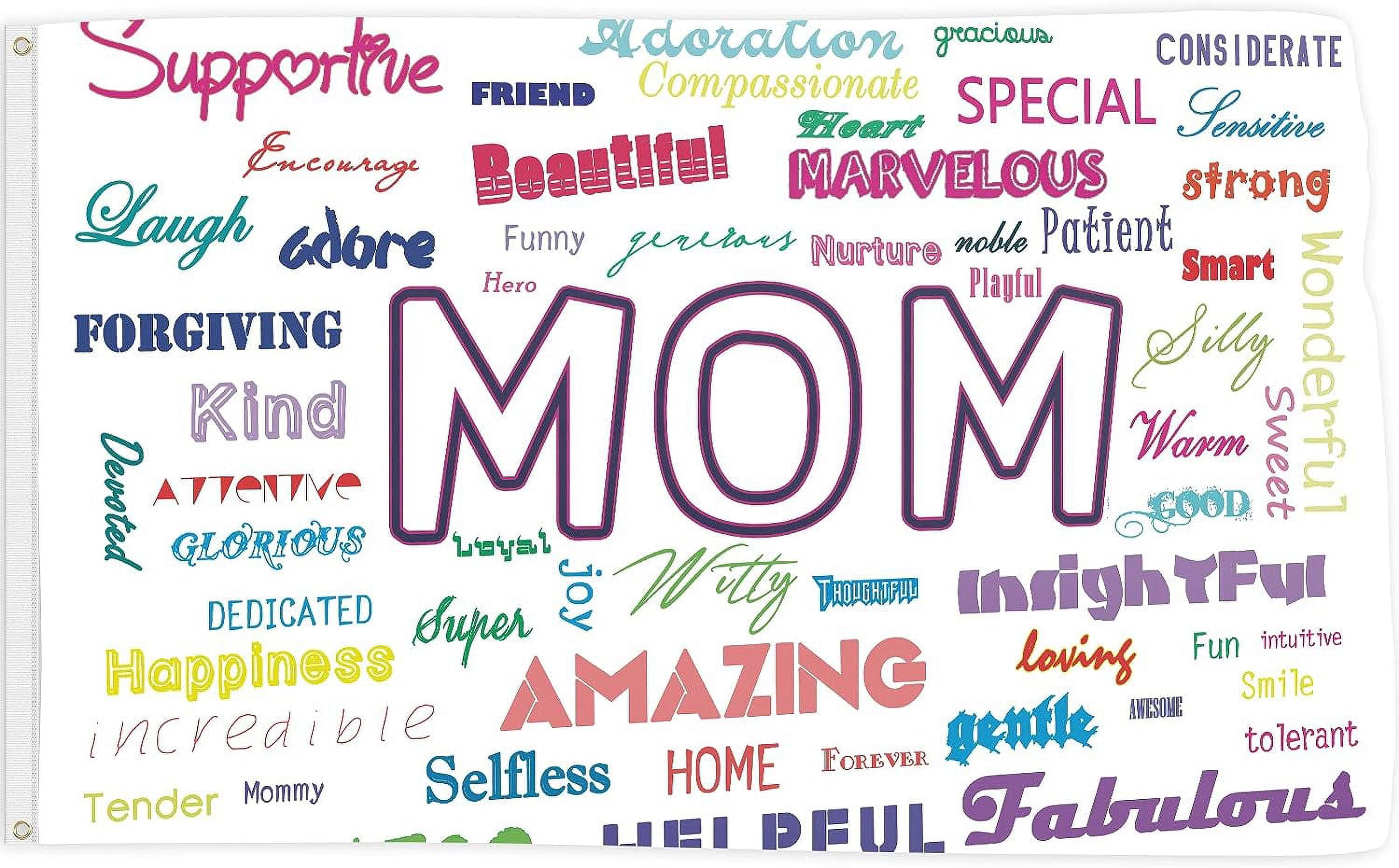 Mother's Day Flag 2x3 FT Double Printed Banner Decorations Multiple ...