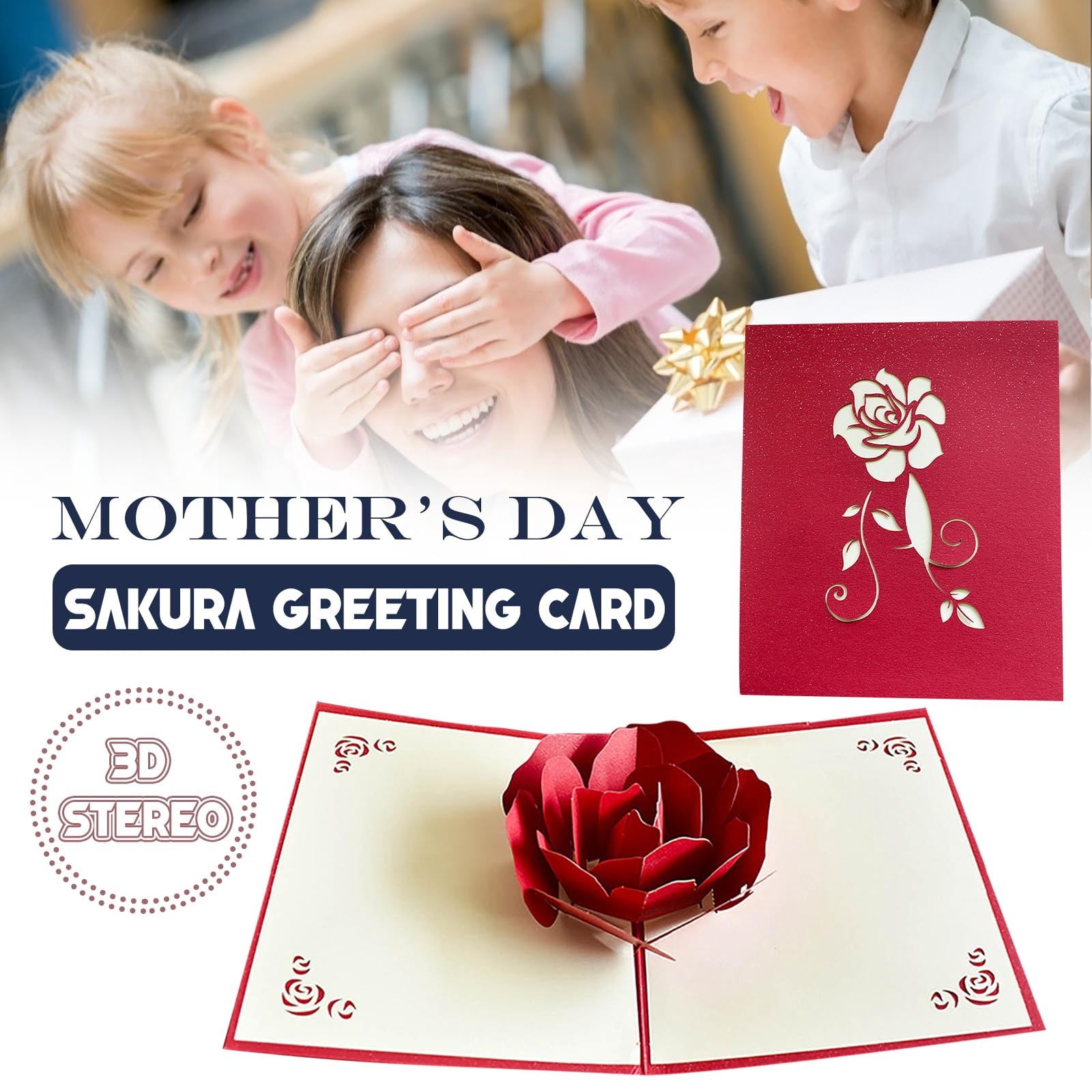 Mother's Day Flower Pop-up Card-3D Card Spring Mother Greeting Card ...