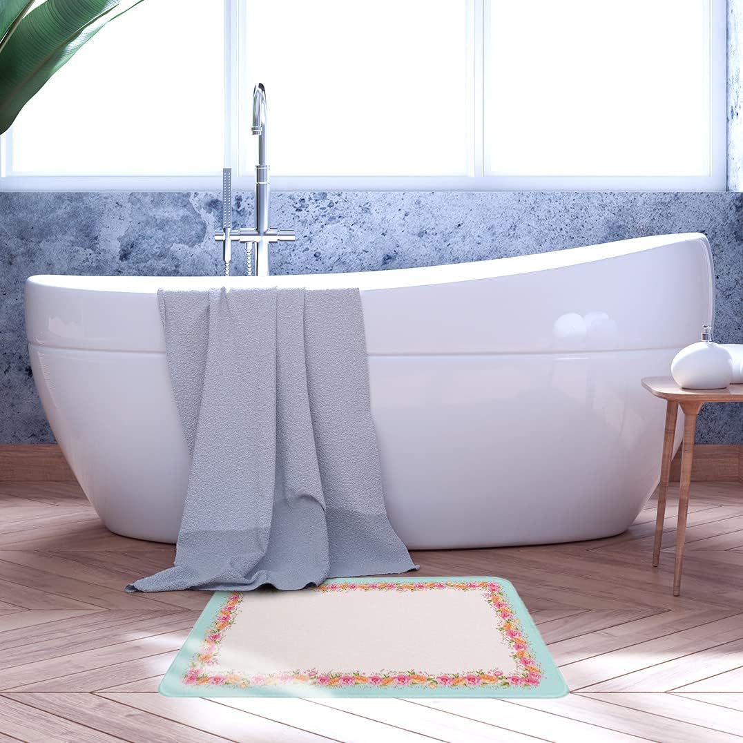 Mother's Day Flowers Indoor Door Mat, Absorbent Floor Mats Bathroom ...