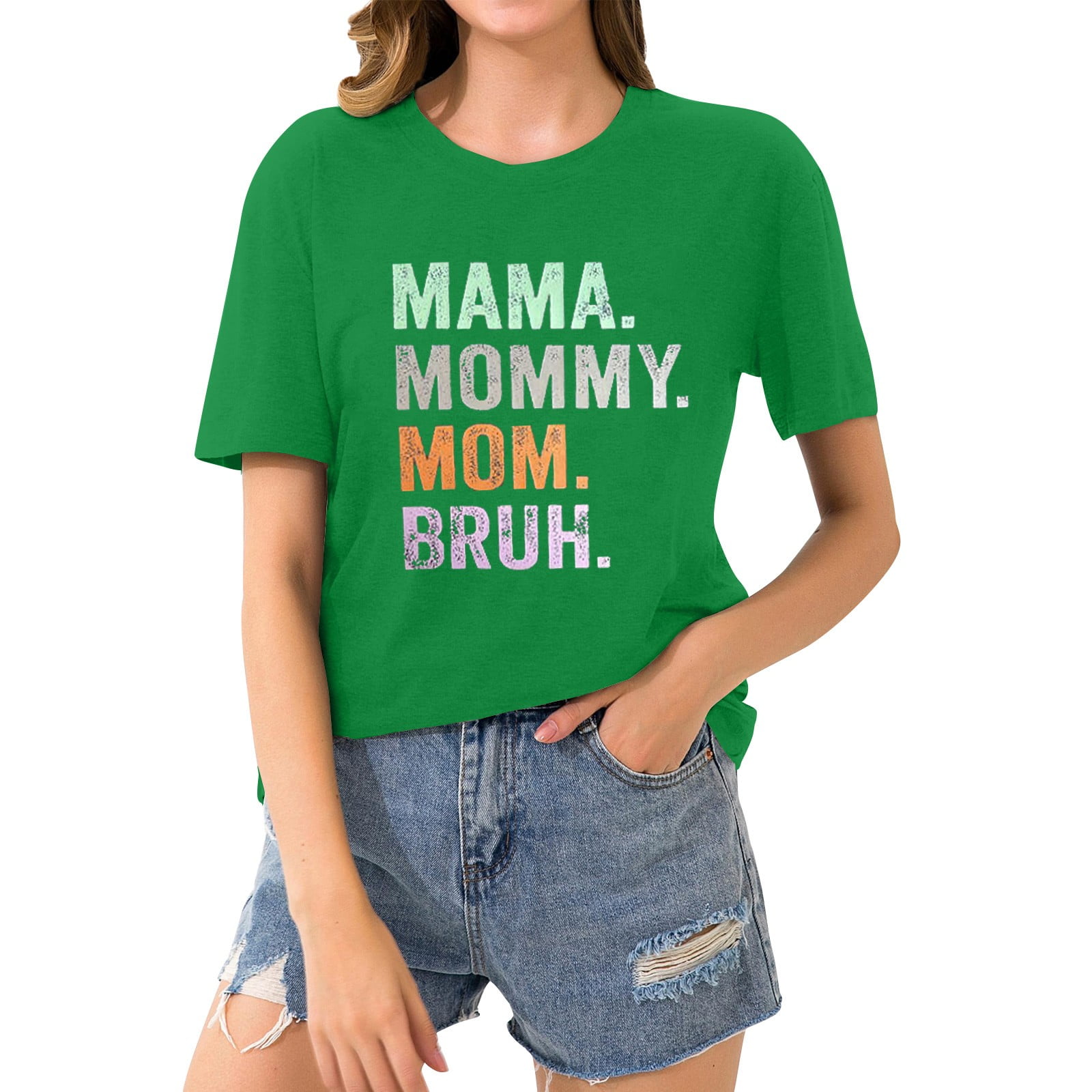 Mothers Day Ts Clearance T Shirt For Mama Womens Mama Mommy Mom
