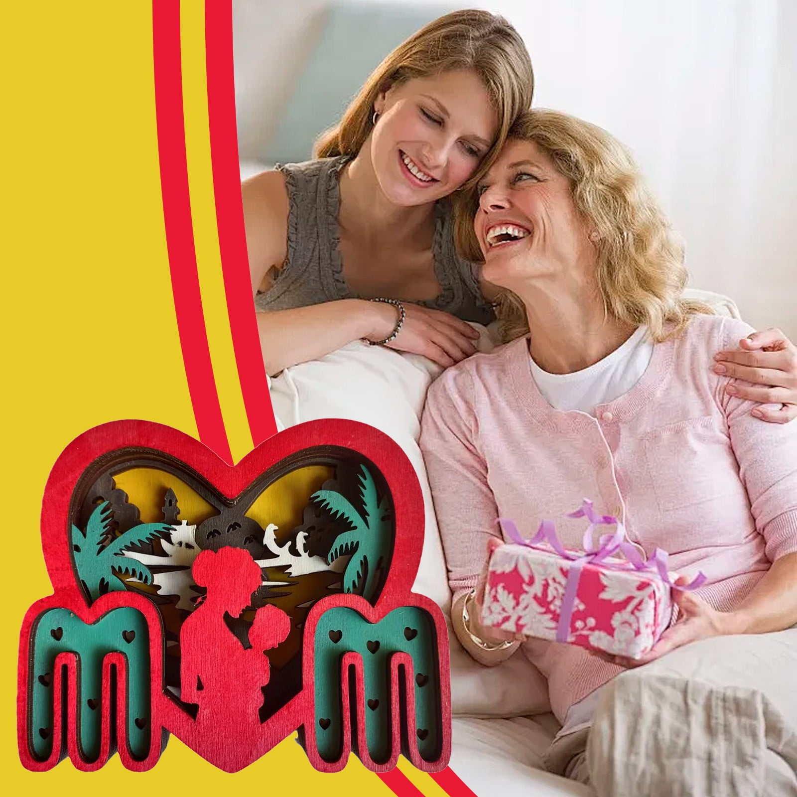 Mother's Day Gifts from Daughter and Son Happy Mothers Day Backdrop ...