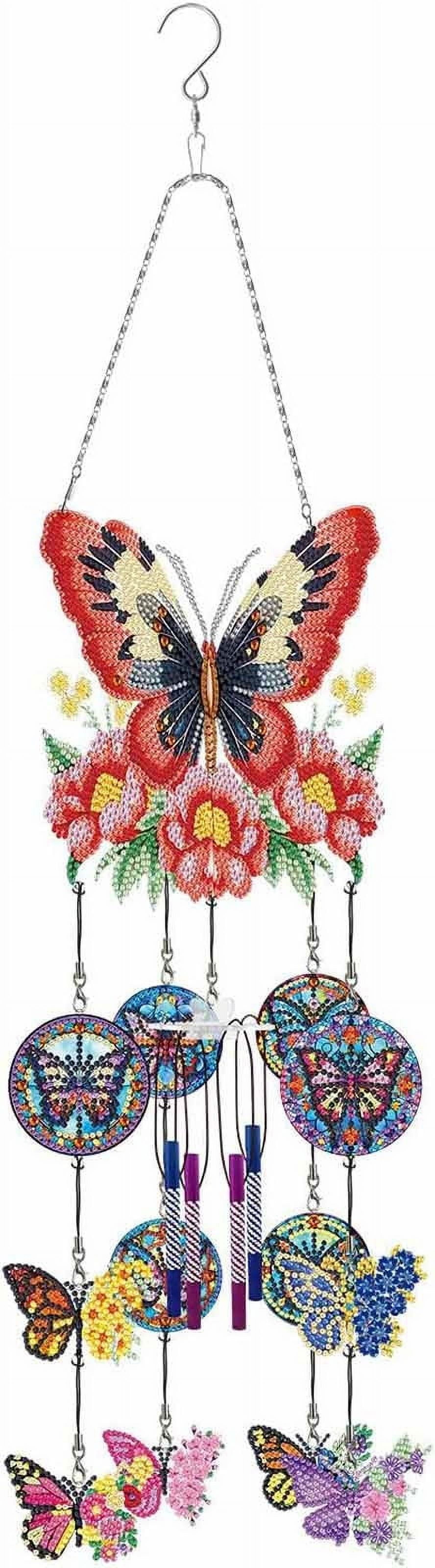 Zeceouar DIY Dotted Diamond Art Painting Wind Chime Kit Three ...