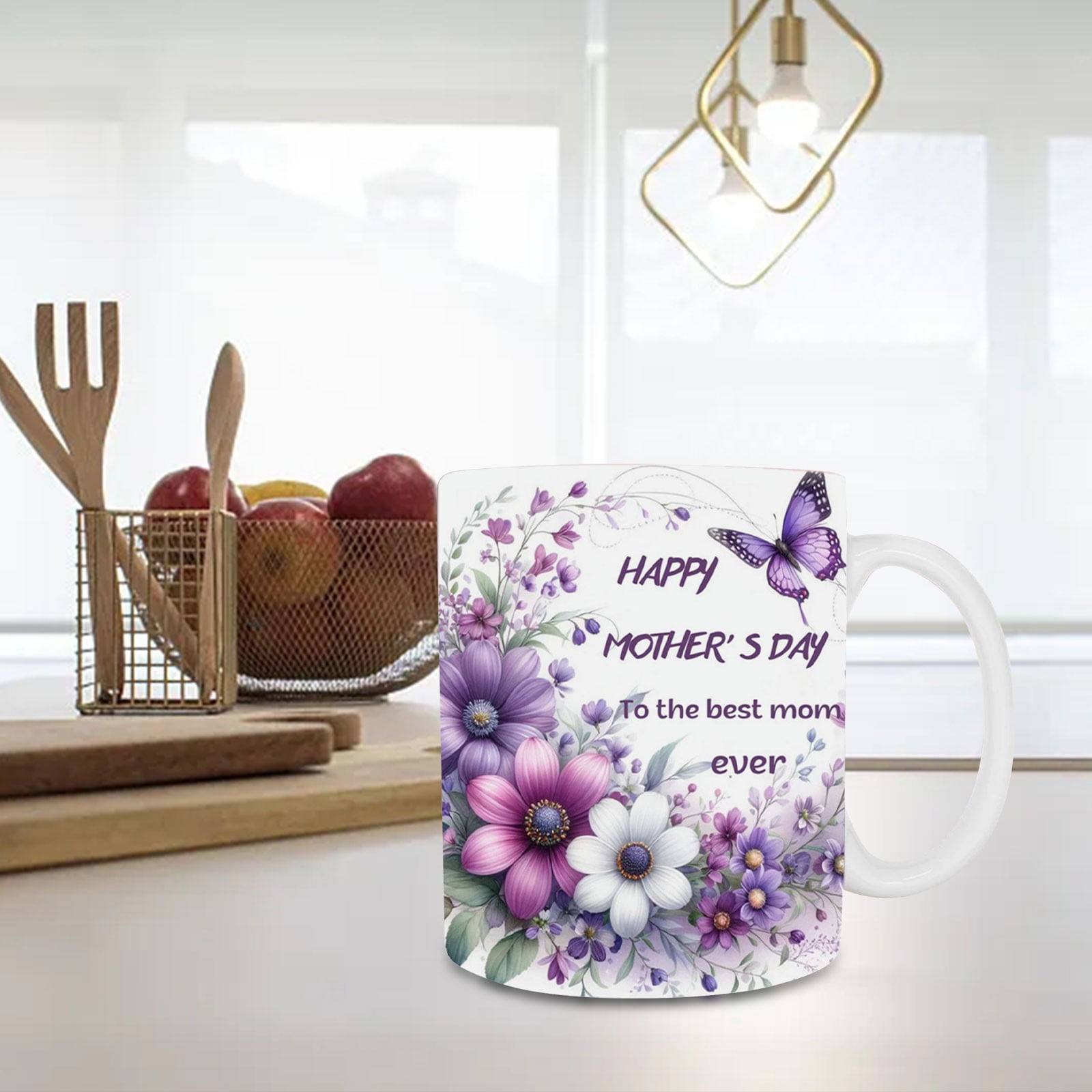 Mother's Day Gifts Mug, 340ml Large Ceramic Coffee Mug with Love Quotes ...
