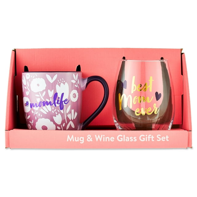 Mother's Day Glass & Coffee Mug Gift Set-Way To Celebrate - Walmart.com