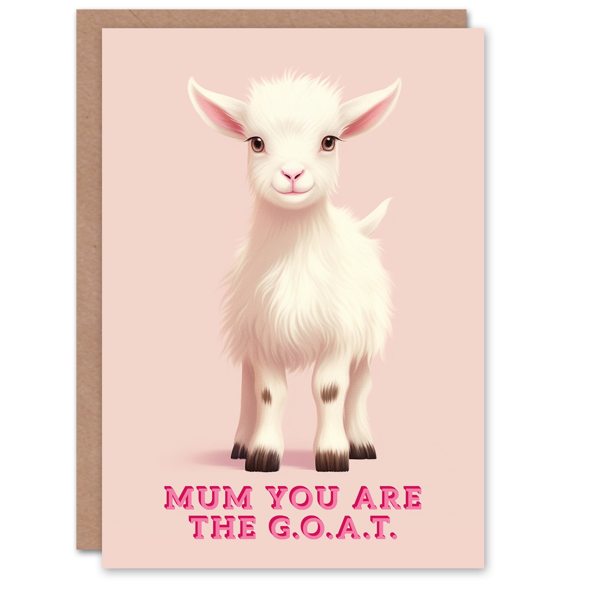 Mother's Day Greeting Card Cute Baby Goat Birthday Mum Greatest of All ...