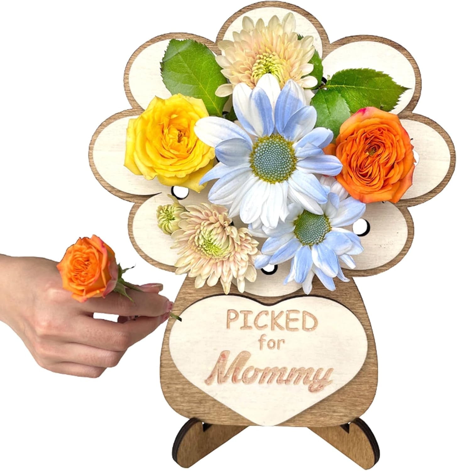 Mother's Day Hand Picked Flower Holder Bundle DIY Wooden Hand Picked ...