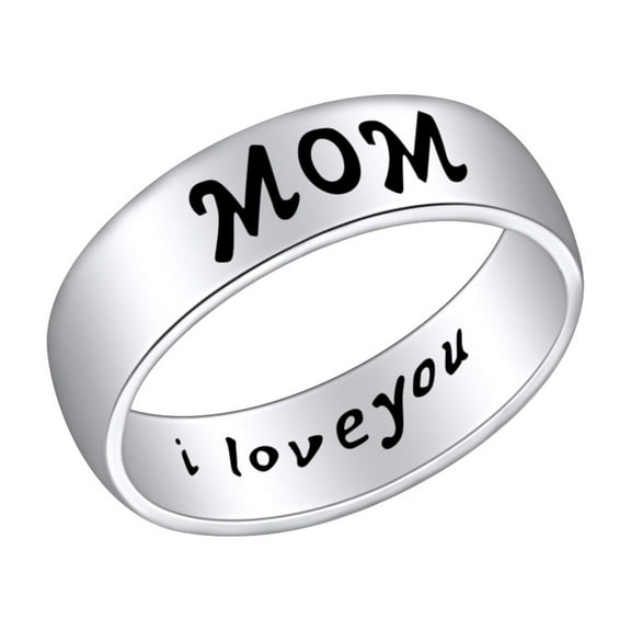 AFFY Jewelry Gifts Personalized Round Simulated Tourmaline Mom Promise ...