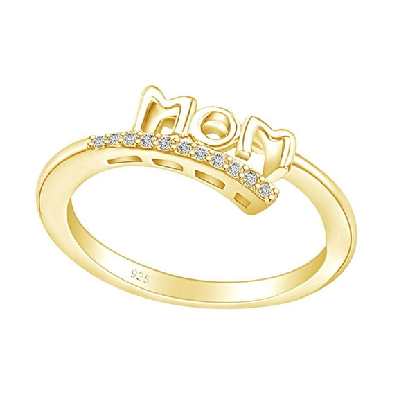 AFFY Mother's Day Jewelry Gifts " I love you MOM " Promise Band Ring In ...