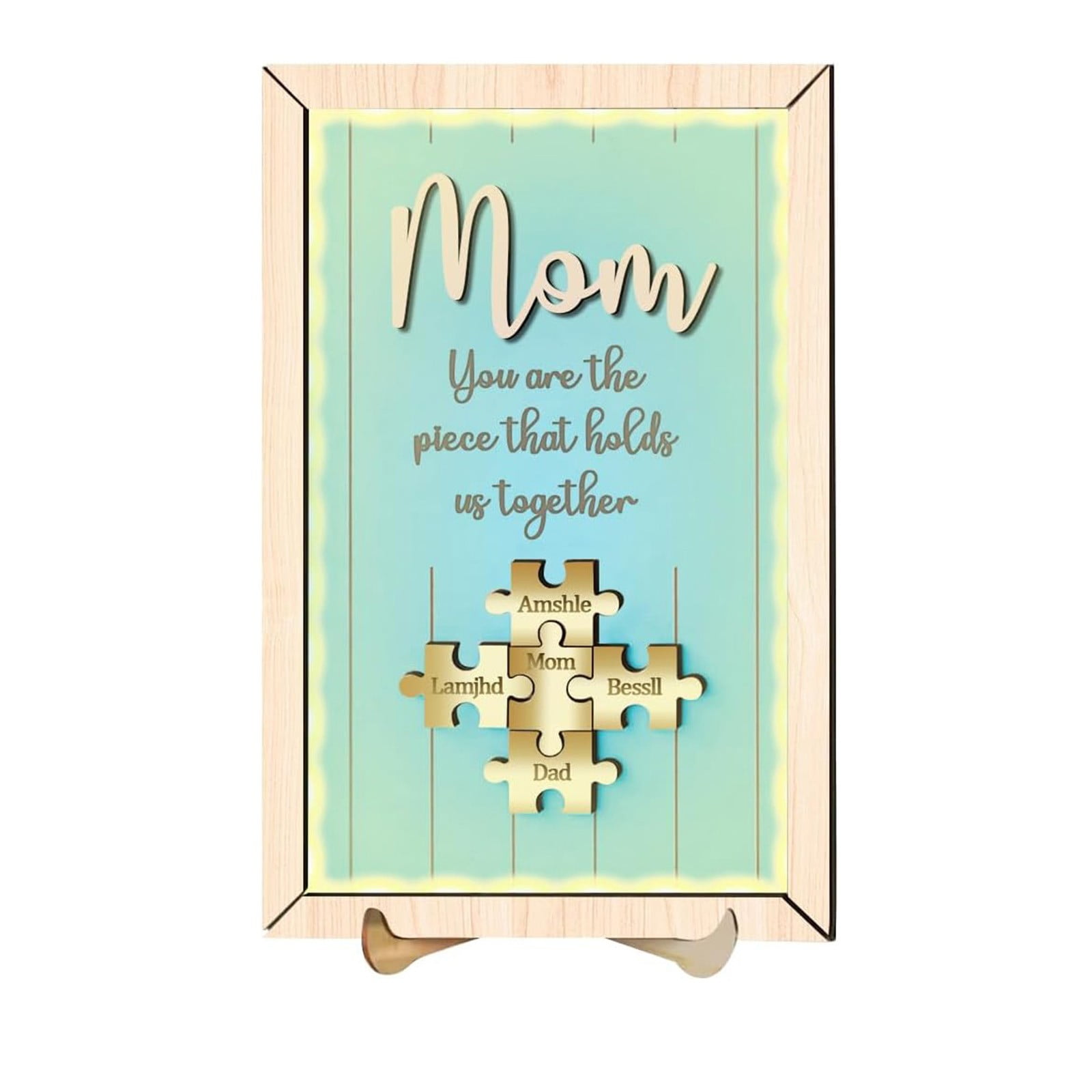Mother's Day Jigsaw Puzzle Gift Sign Framed Photo, Ongmies Personalized ...