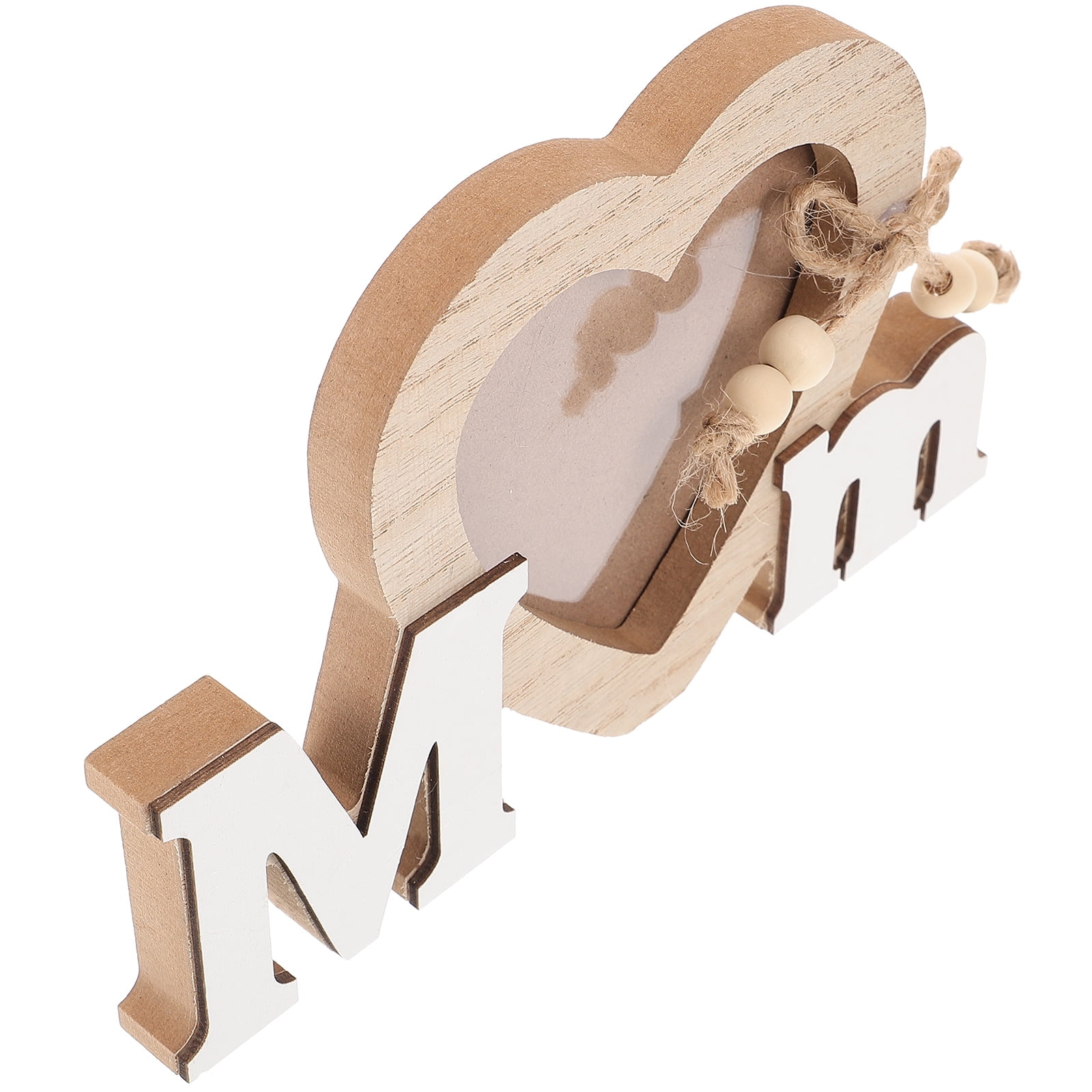 TABLZONE Heart Shaped Wooden Photo Frame for Mother's Day with Design ...