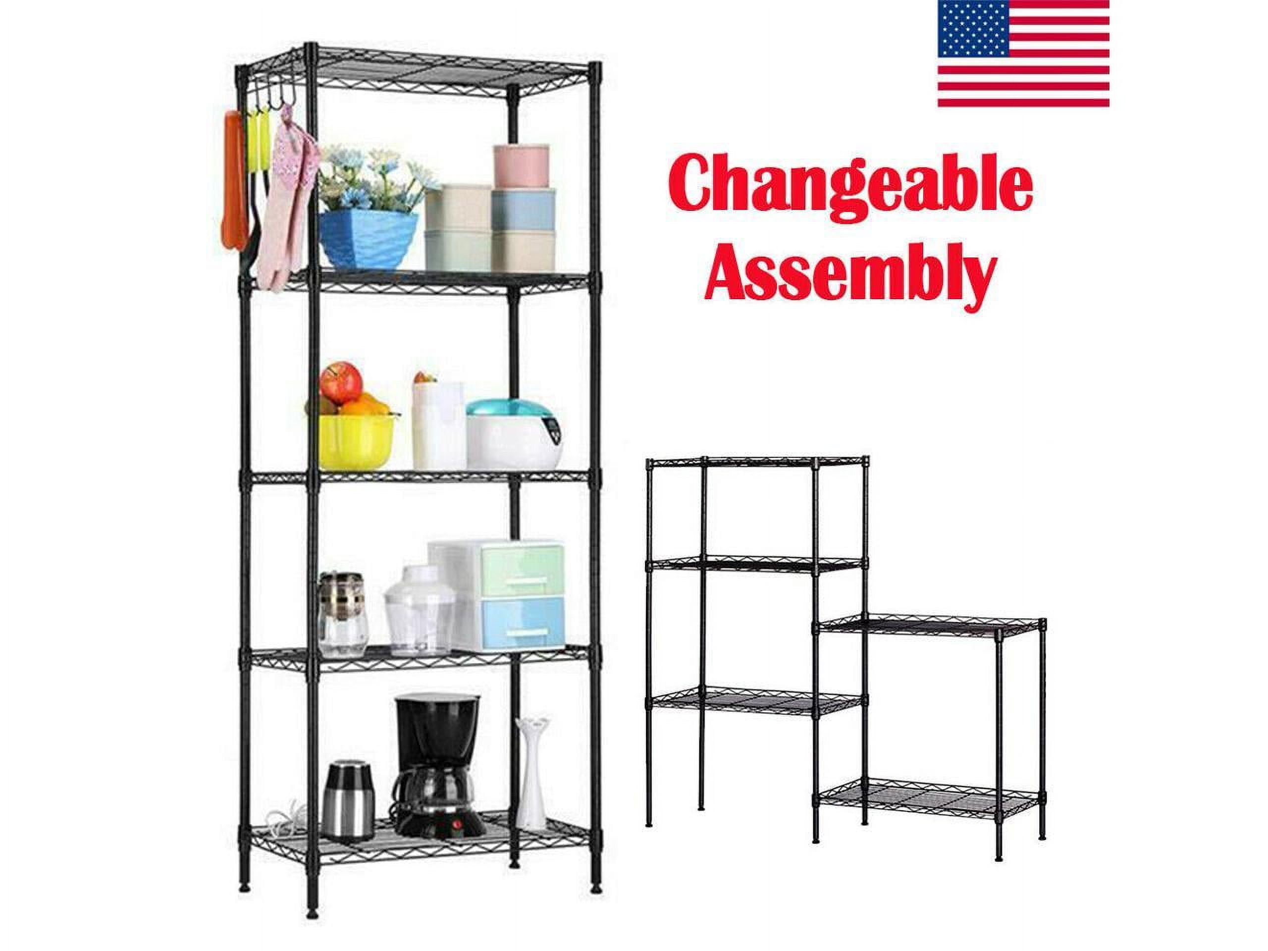 Mother's Day Sales - 5 Layers Wire Shelves Unit Adjustable Metal Shelf ...