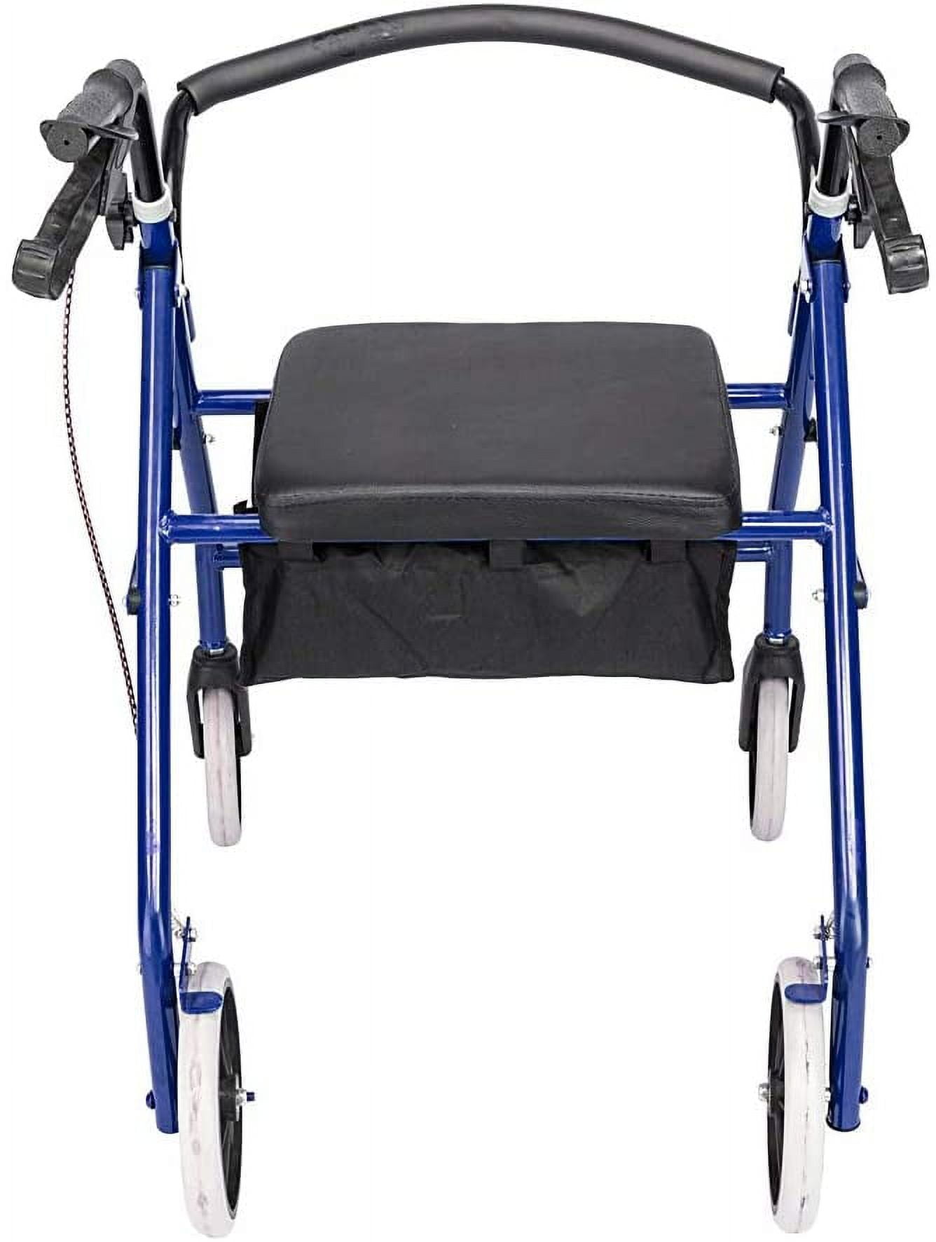 Rollator Walker with Seat-Rolling Walker with 8-inch Wheels,Foldable ...