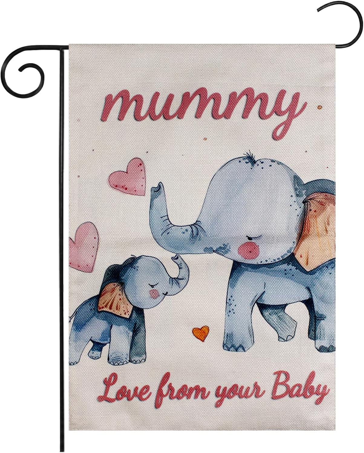 Mother's Day Spring Garden Flags Double Sided Mother and Child Elephant ...