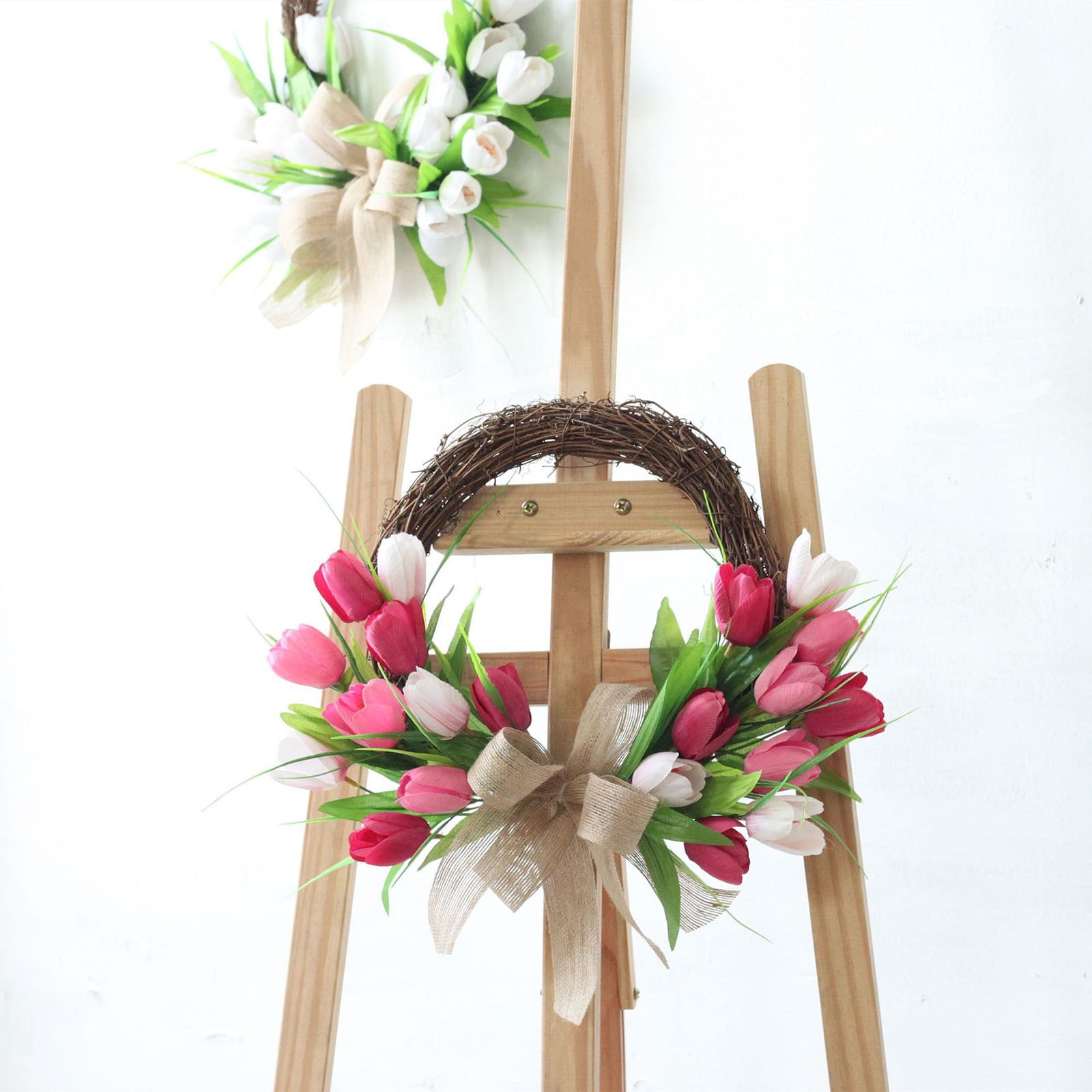 Mother's Day Wreath Tulip Spring Wreath ,Artificial Flower Wreath ...