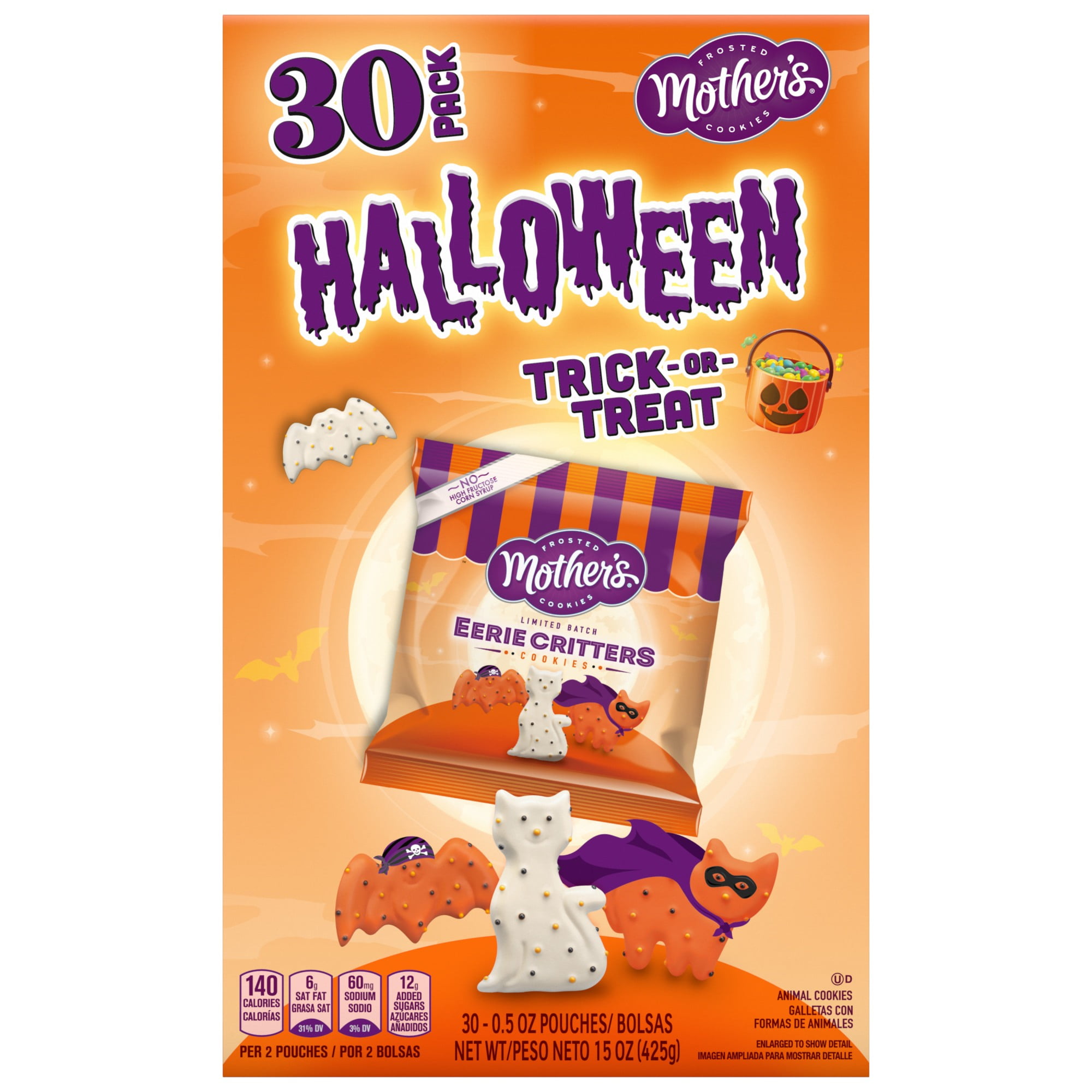 Mother's Halloween Circus Animal Cookies, 15 oz, 30 Count. Iced Sugar ...
