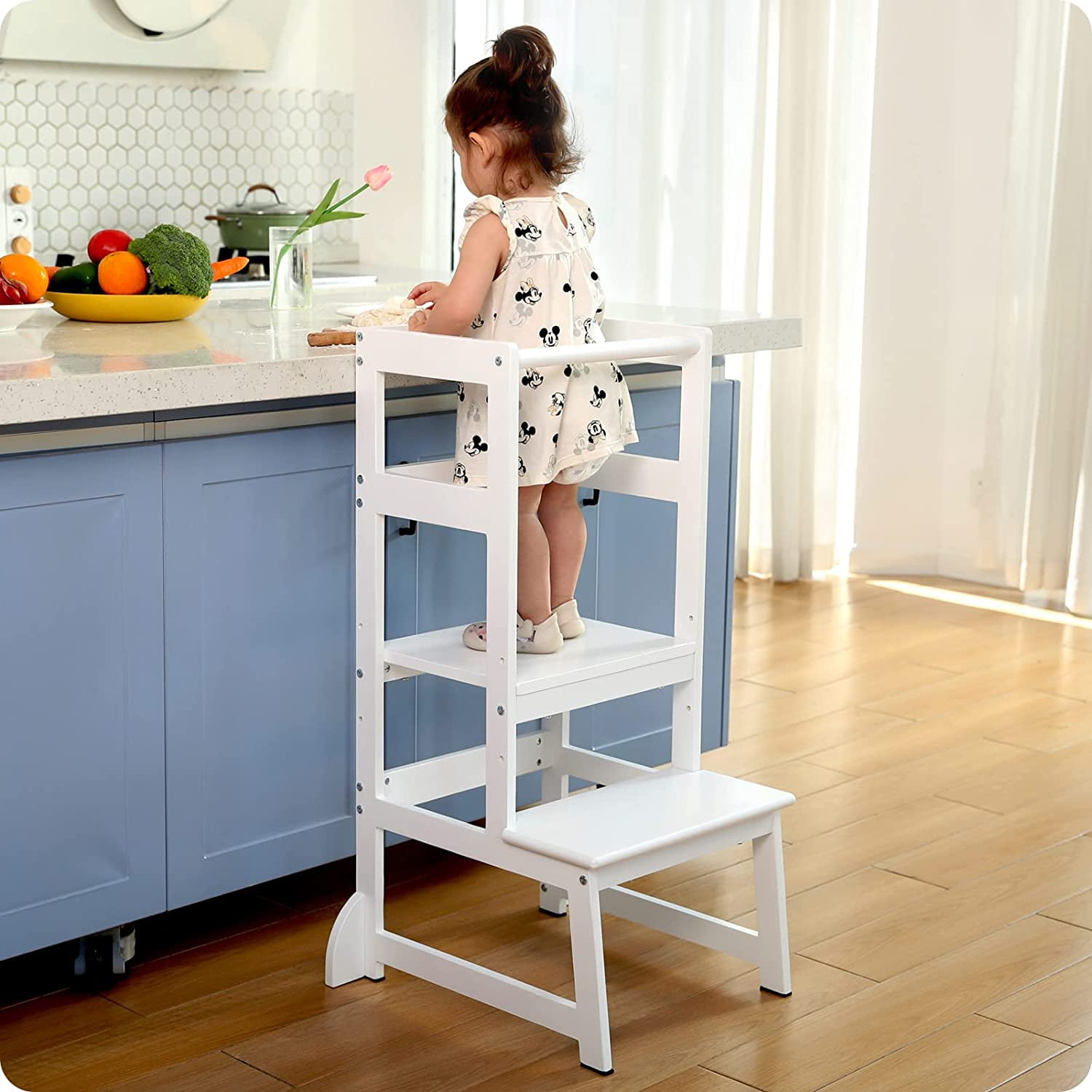 Mother's Helper Adjustable Height Kitchen Step Stool, Kids Helper ...