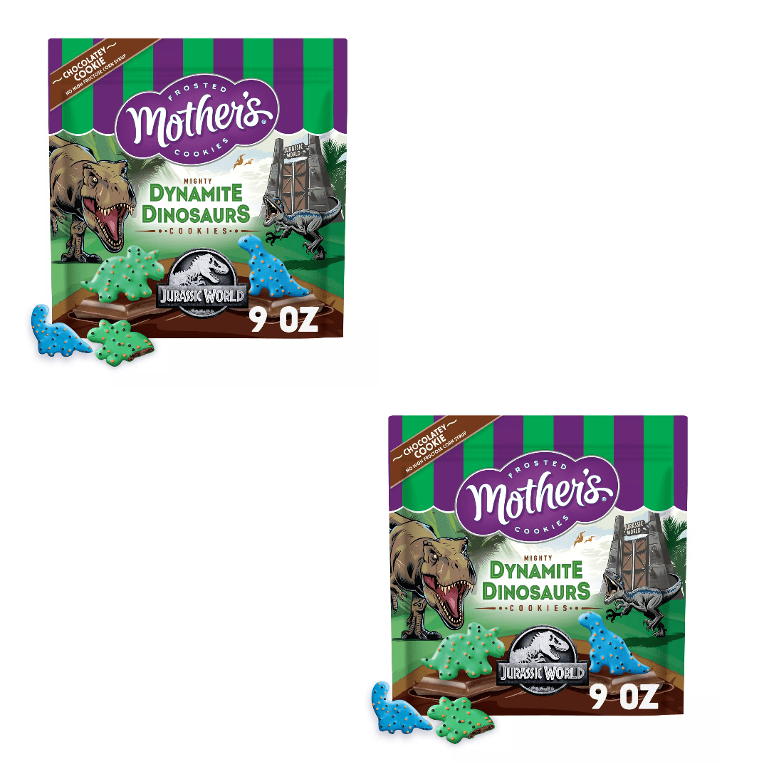 Mother's Jurassic World Mighty Dynamite Dinosaurs Cookies, 9 oz Pack of ...