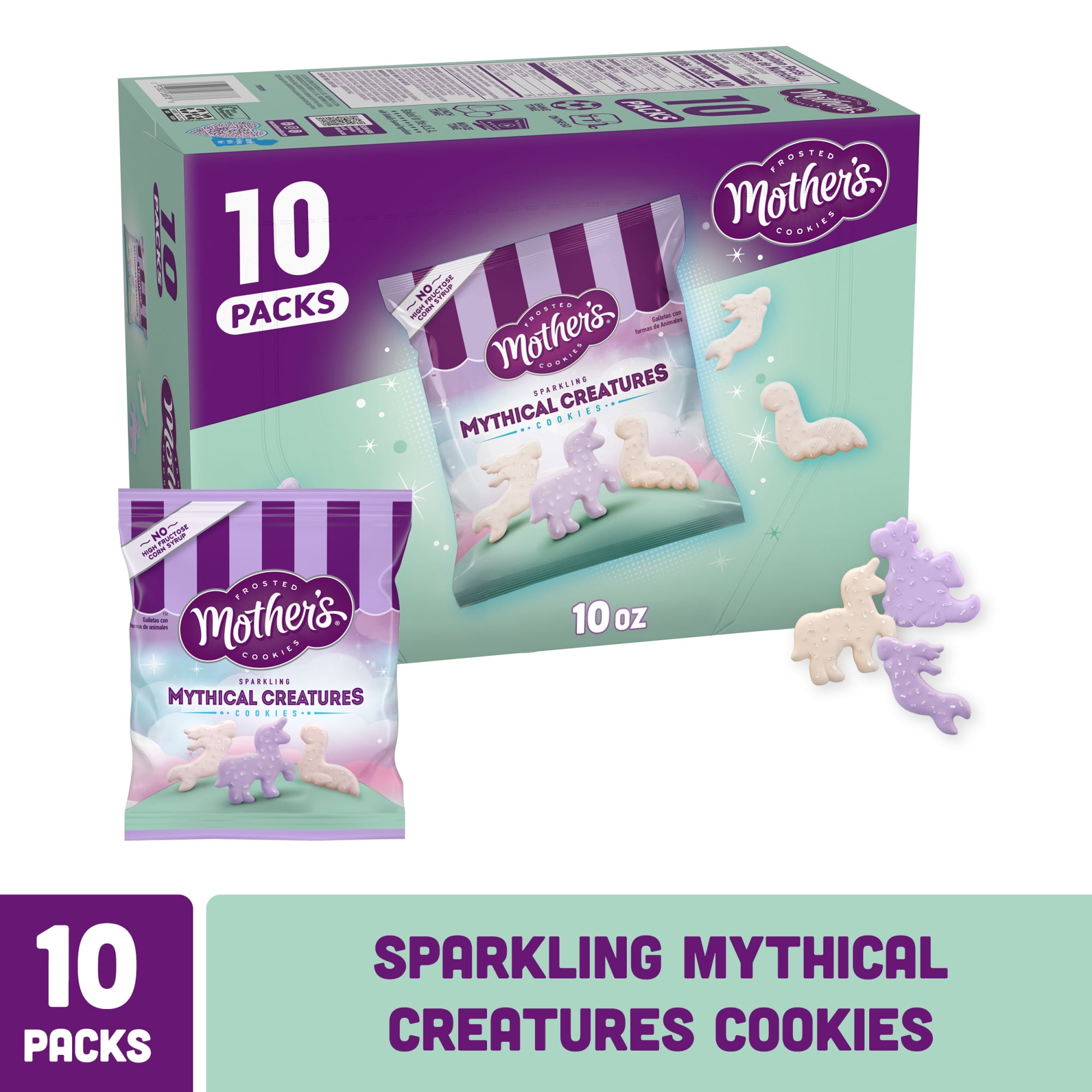 Mother's Sparkling Mythical Creatures Cookies, 1 oz Individual Bags, 10 ...
