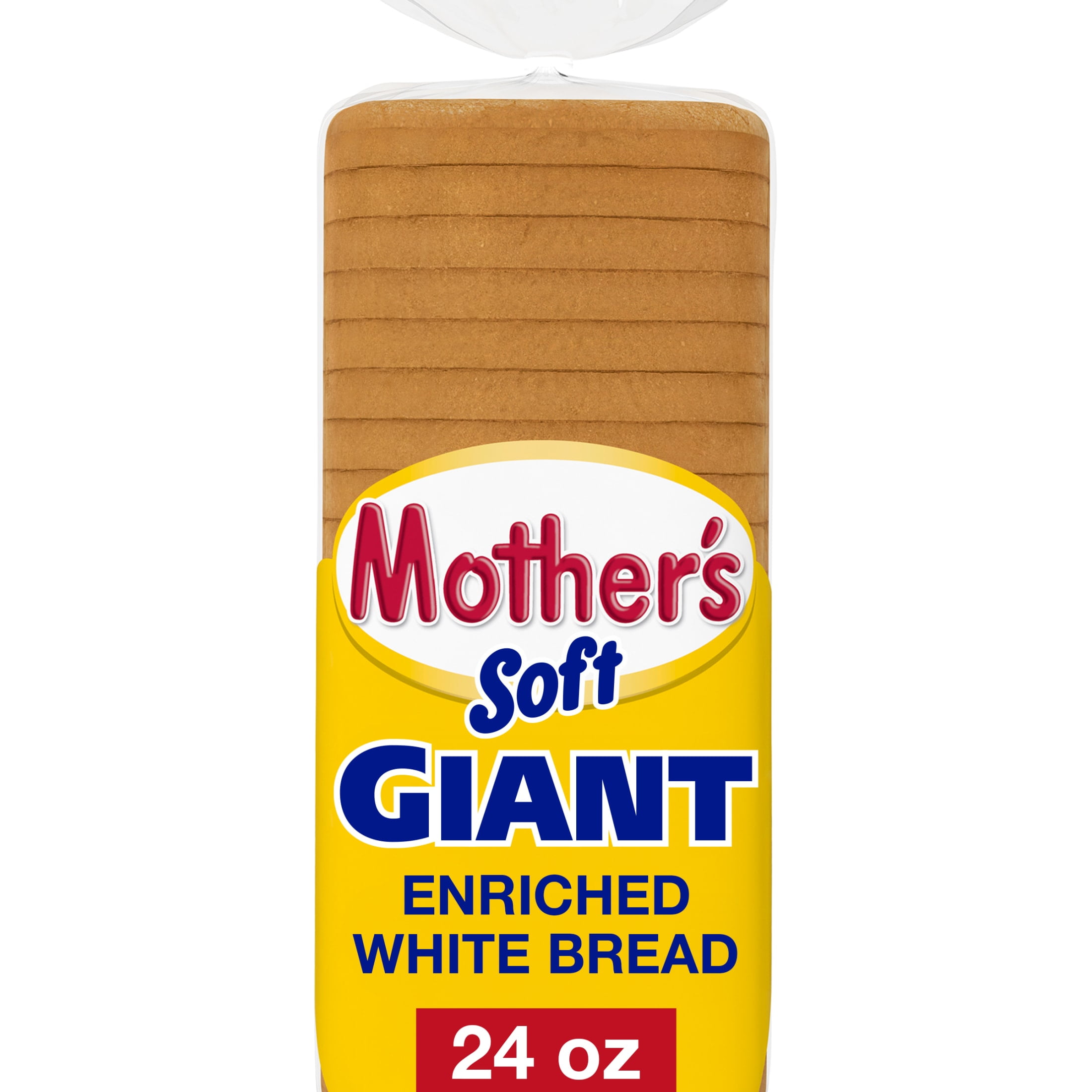 Mother's Giant Bread, 24 oz, Plain White Bread, Bag - Walmart.com