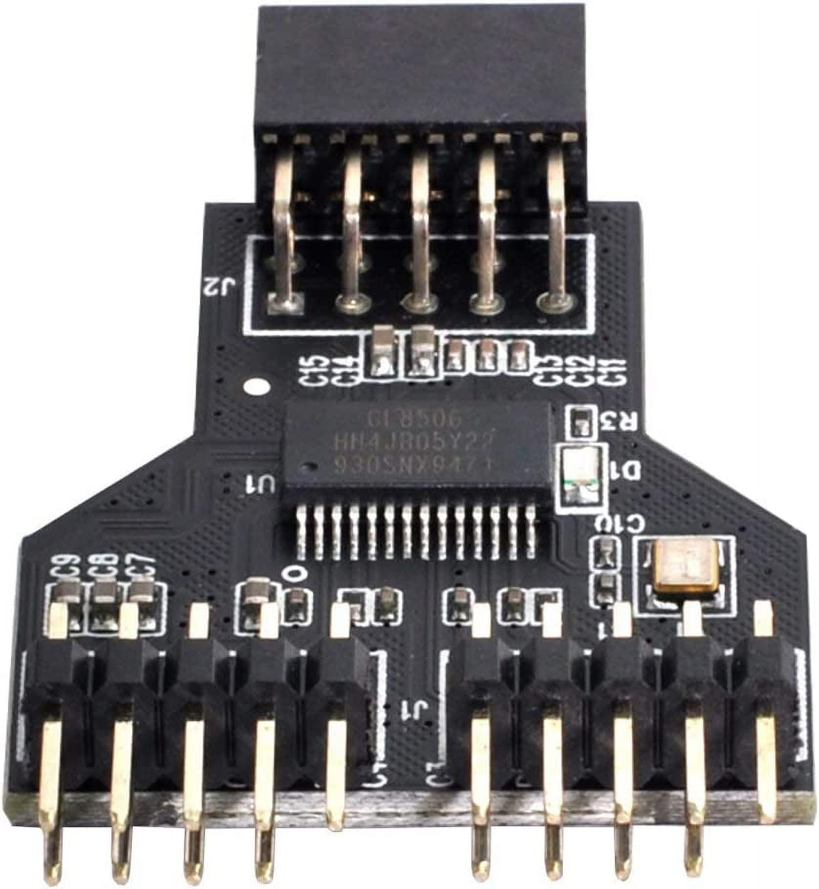 Motherboard 9pin USB 2.0 Header 1 to 2 Female Extension HUB Connector ...