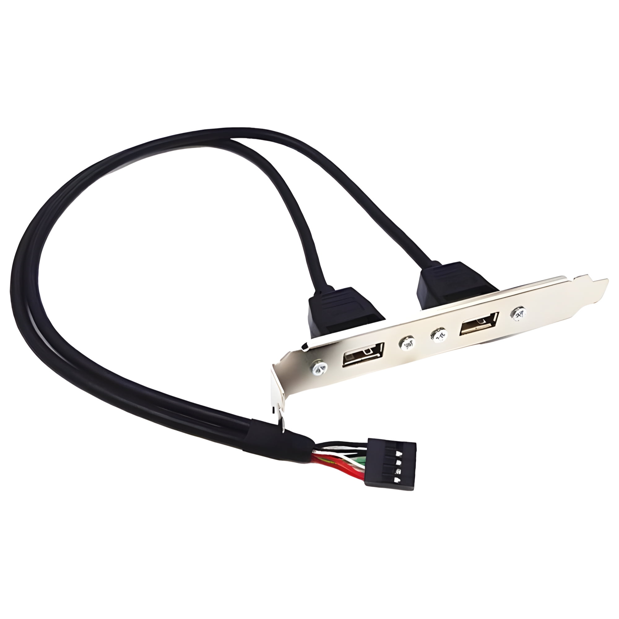 Motherboard Cable to 2-Port USB 2.0 Rear Panel Bracket Host Adapter ...