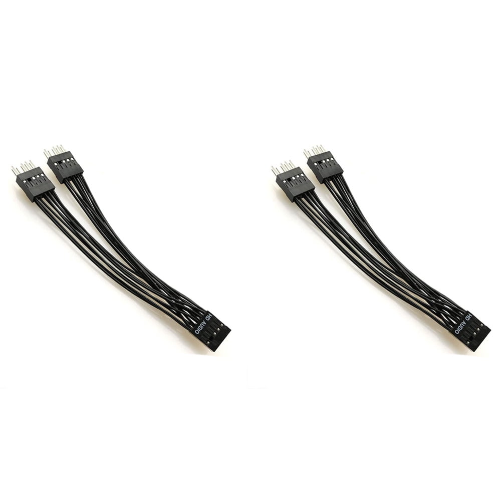 Motherboard HD Audio Extension Cable 9Pin 1 Female to 2 Male Y Splitter ...
