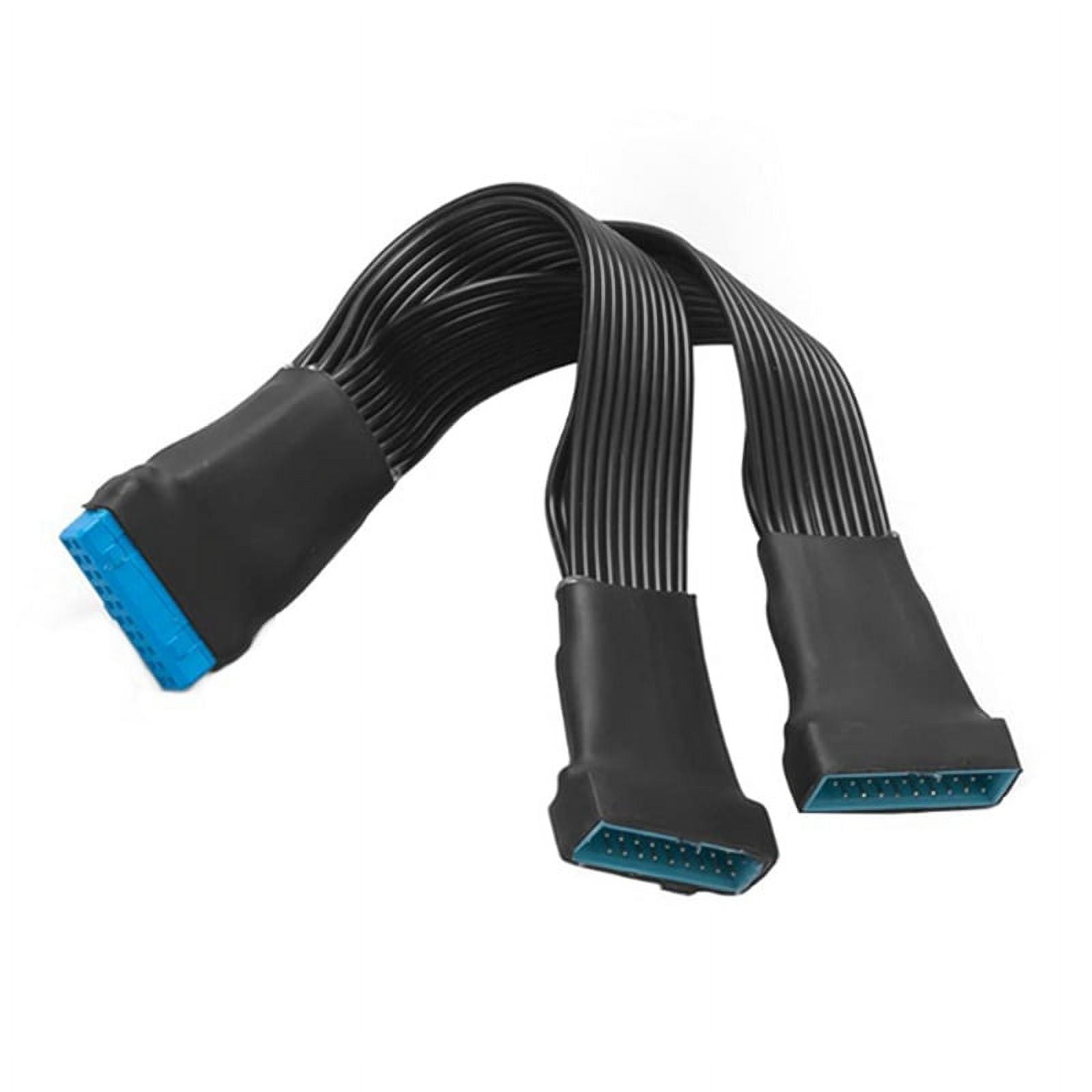 Motherboard USB 3.0 19PIN Header 1to2 Extension Splitter Cable 19Pin 20Pin Internal Adapter 15cm ...