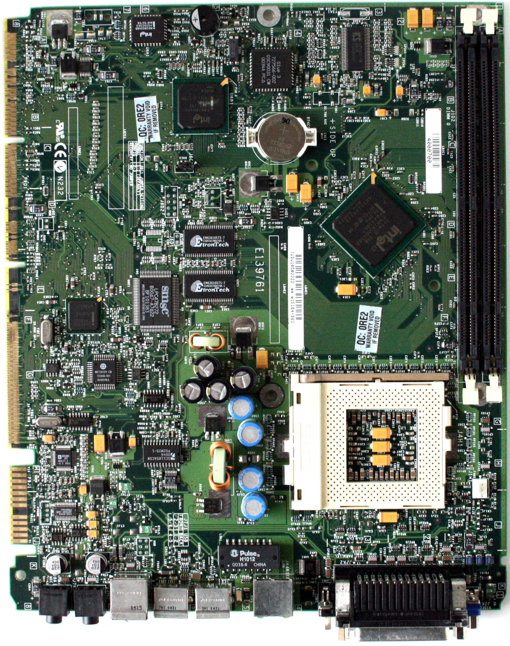 Motherboard, nlx, intel su810, gateway p/n 4000700, a15184-803 ...