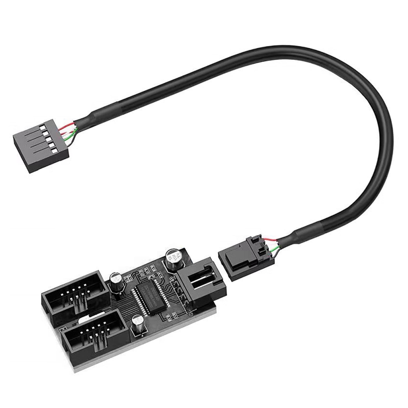 Motherboards 9Pin USB Header Splitter Male 1 to 2/4 Female Extension ...