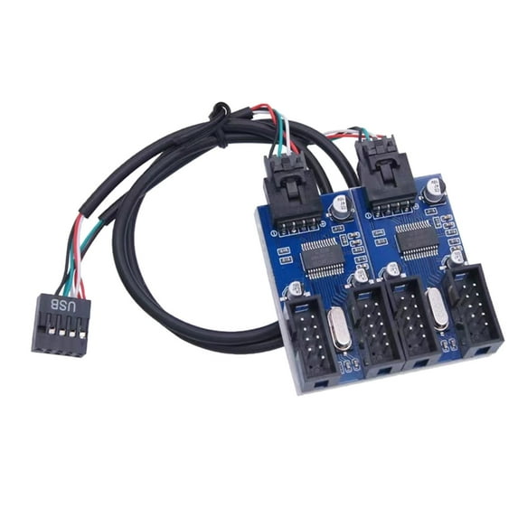 Motherboards 9Pin USB Splitter USB Extender Connecting Additional USB ...