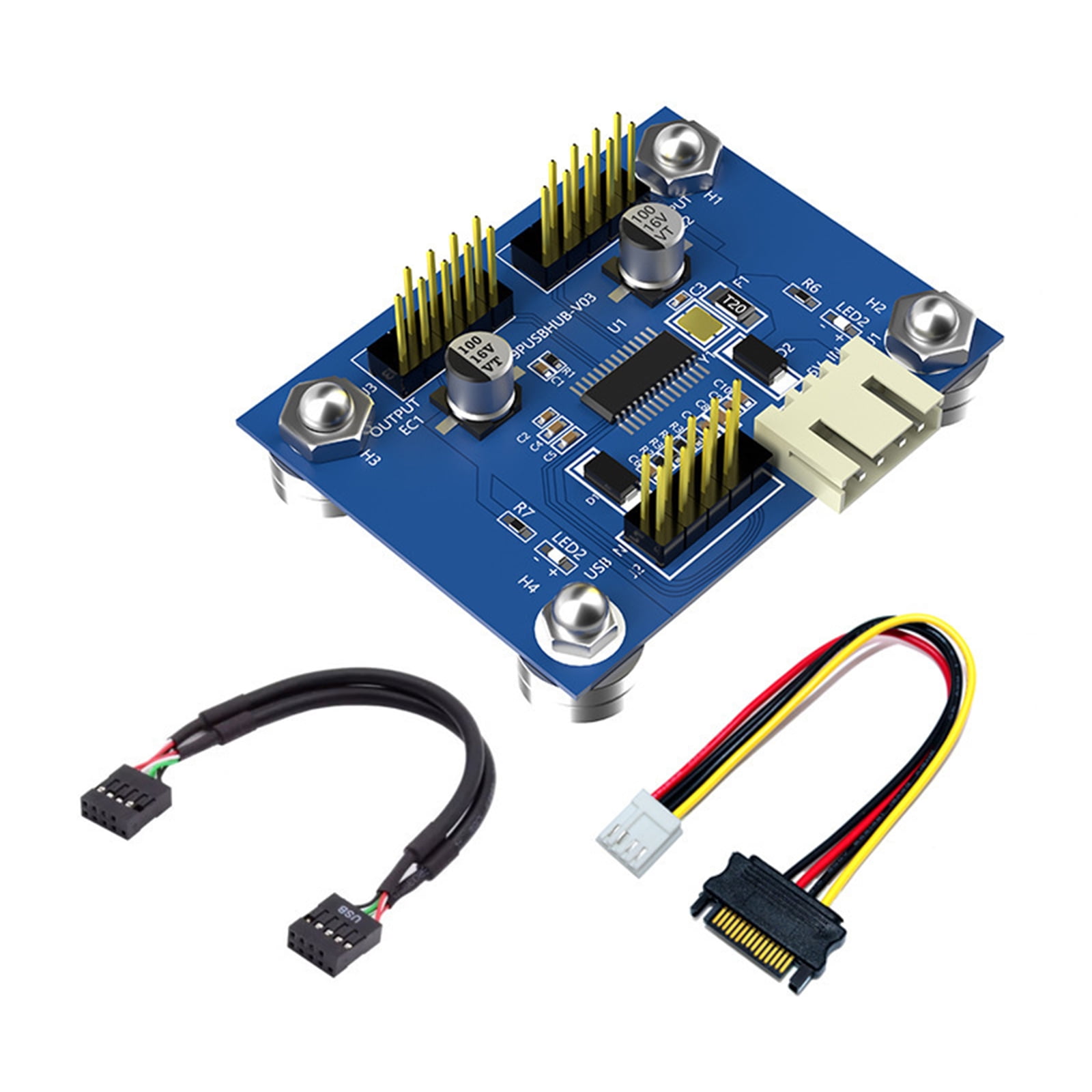Motherboards USB 2.0 Header Splitter Extension Cable Double 9Pins Port ...