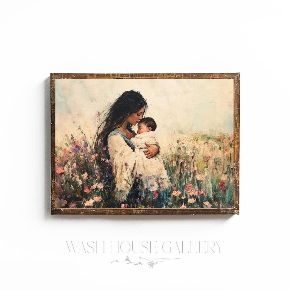 Motherhood Art Motherhood Poster New Mom Baby Shower Decor Cottagecore ...