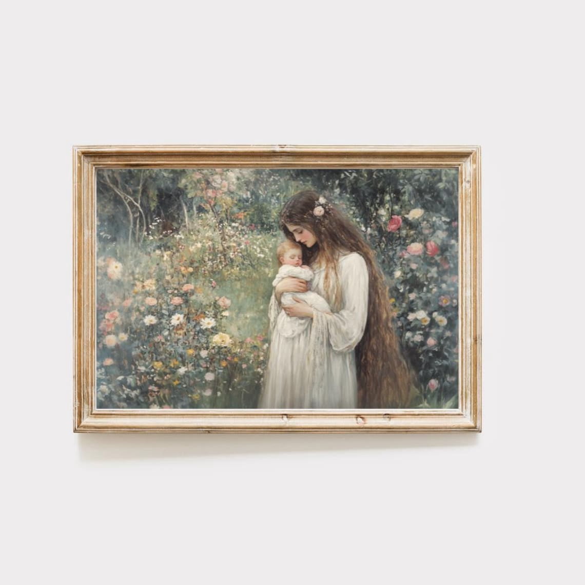 Motherhood Cottagecore Nursery Print, Mother And Baby, Vintage Nursery ...