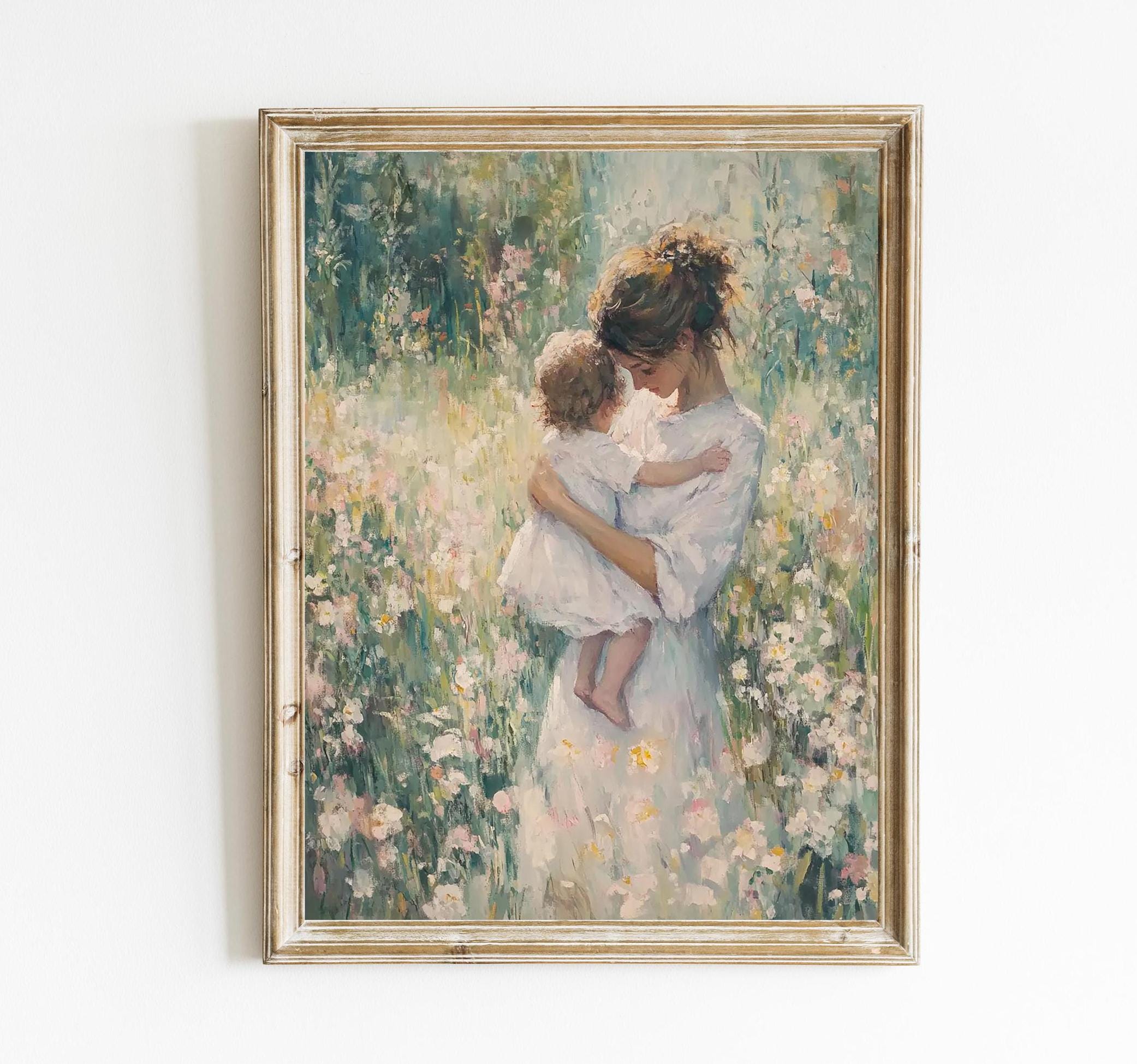 Motherhood Girl Mom Vintage Print Poster Cottagecore Wall Art Poster ...