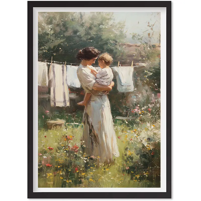 Motherhood Painting Print Cottagecore Mother And Child Painting Printt ...