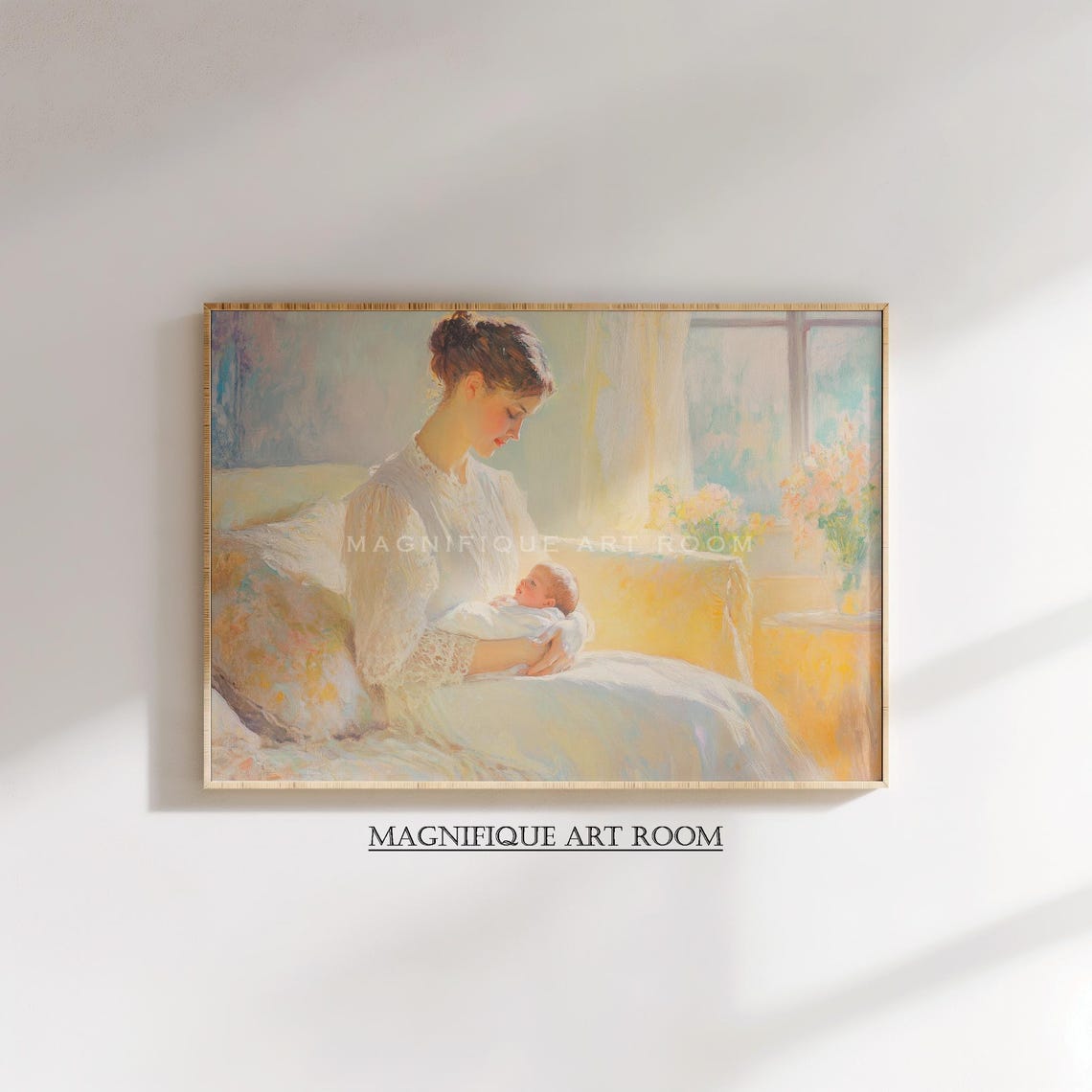 Motherhood Poster Poster Wall Art Neutral Farmhouse Baby Room Decor ...