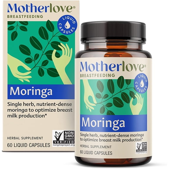 Motherlove, Moringa Lactation Supplement, 60 Liquid Caps, Organic ...