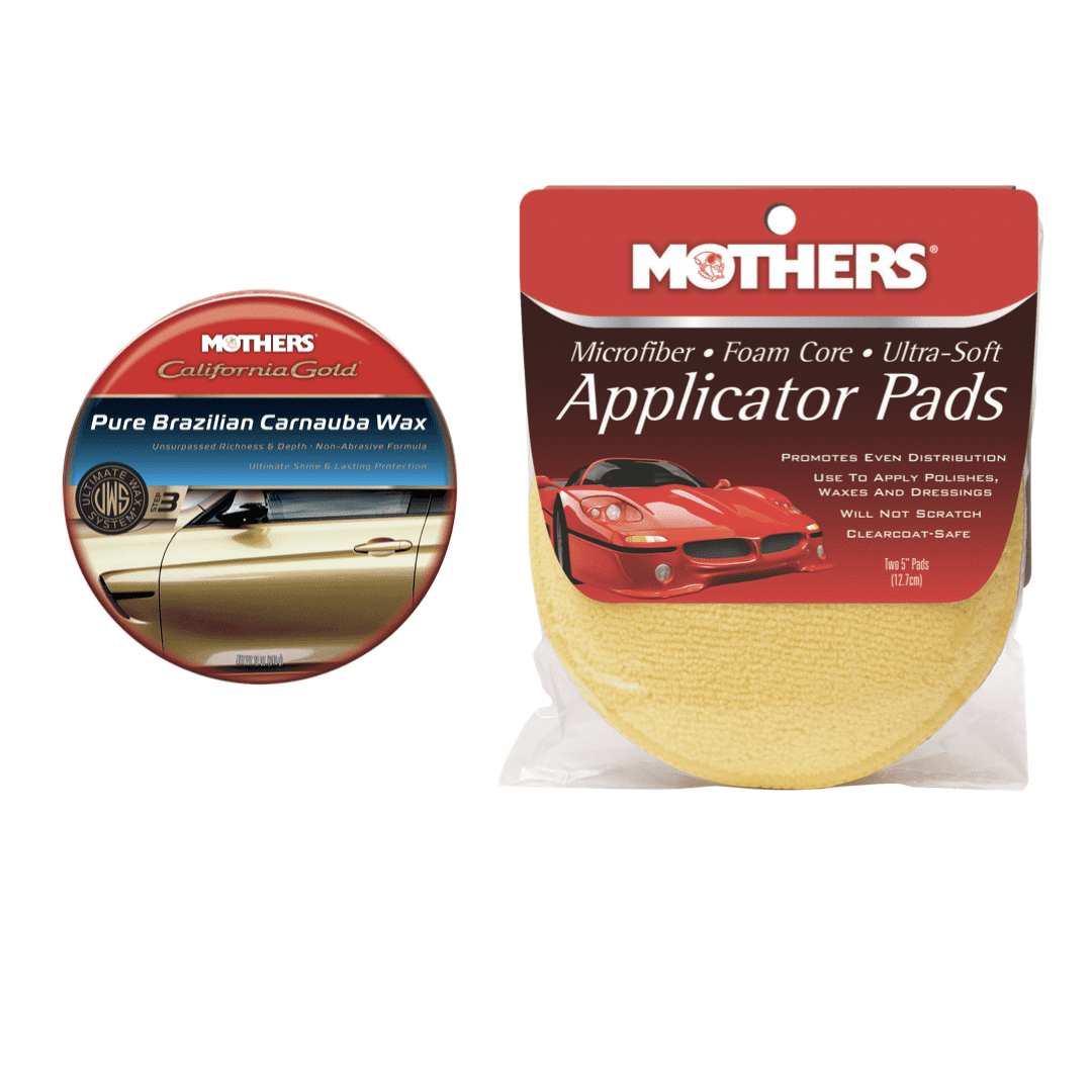 Mothers 05550/156500 Pure Brazilian Carnauba Wax 12 oz. and Microfiber ...