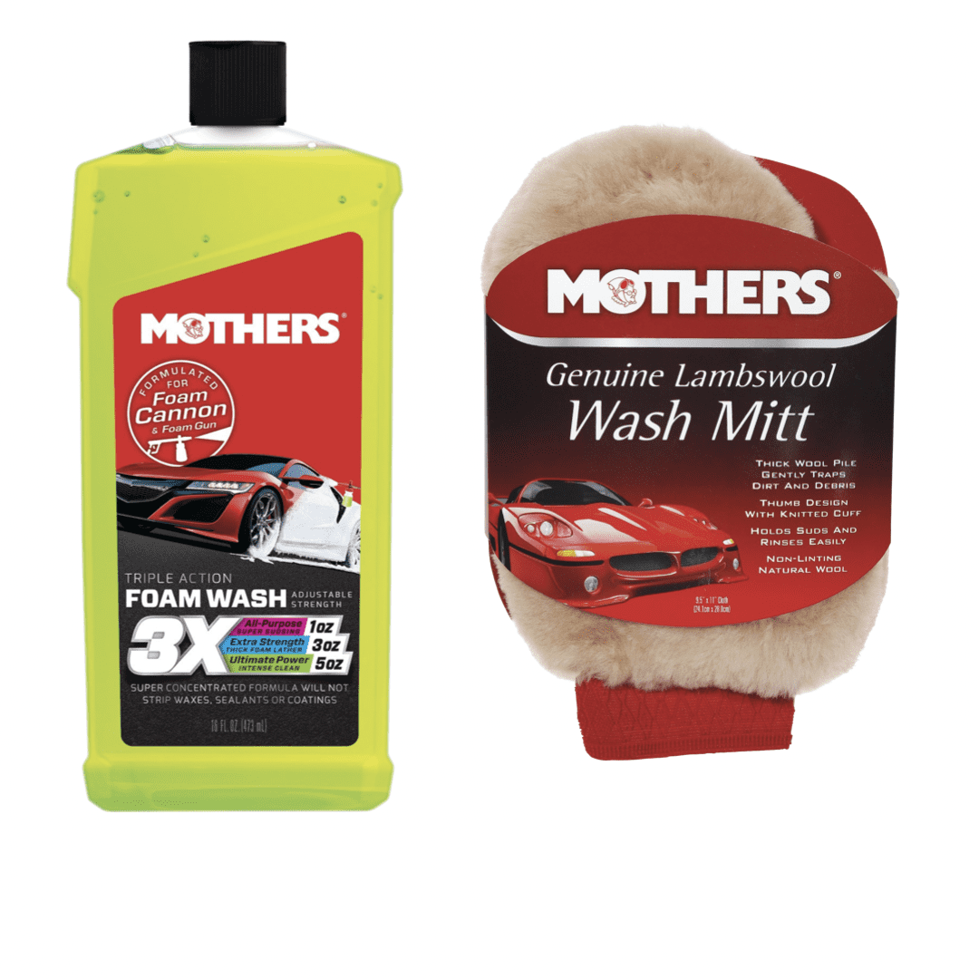 Mothers 05616/156300 Triple Action Foam Wash 16 oz. and Mothers Genuine ...