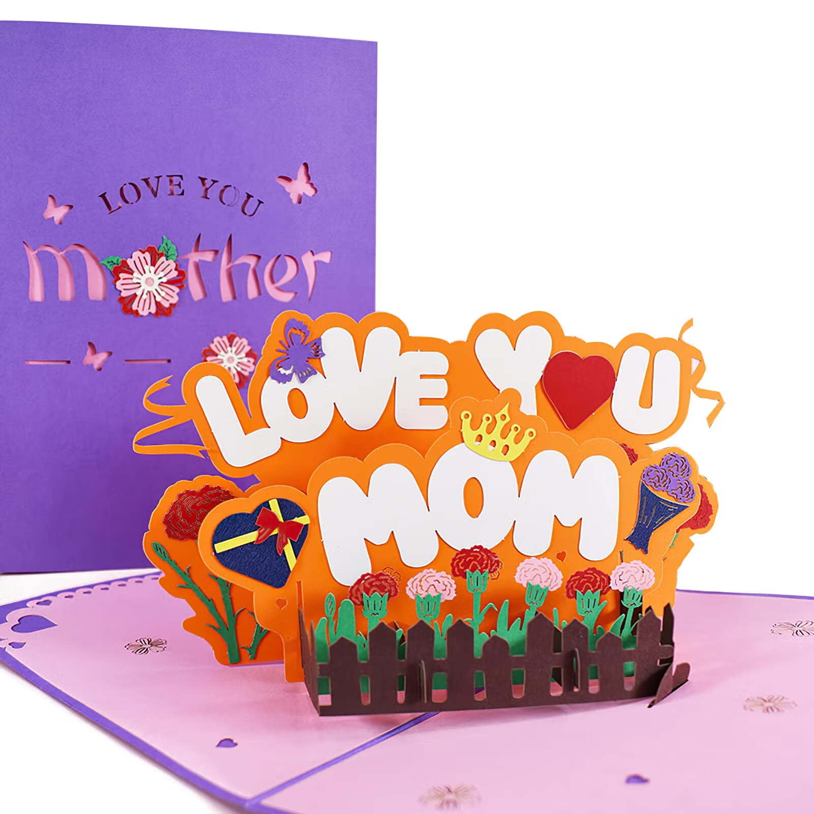 Mothers Day Card With “love You Mom” Character Happy Mothers Day 3d