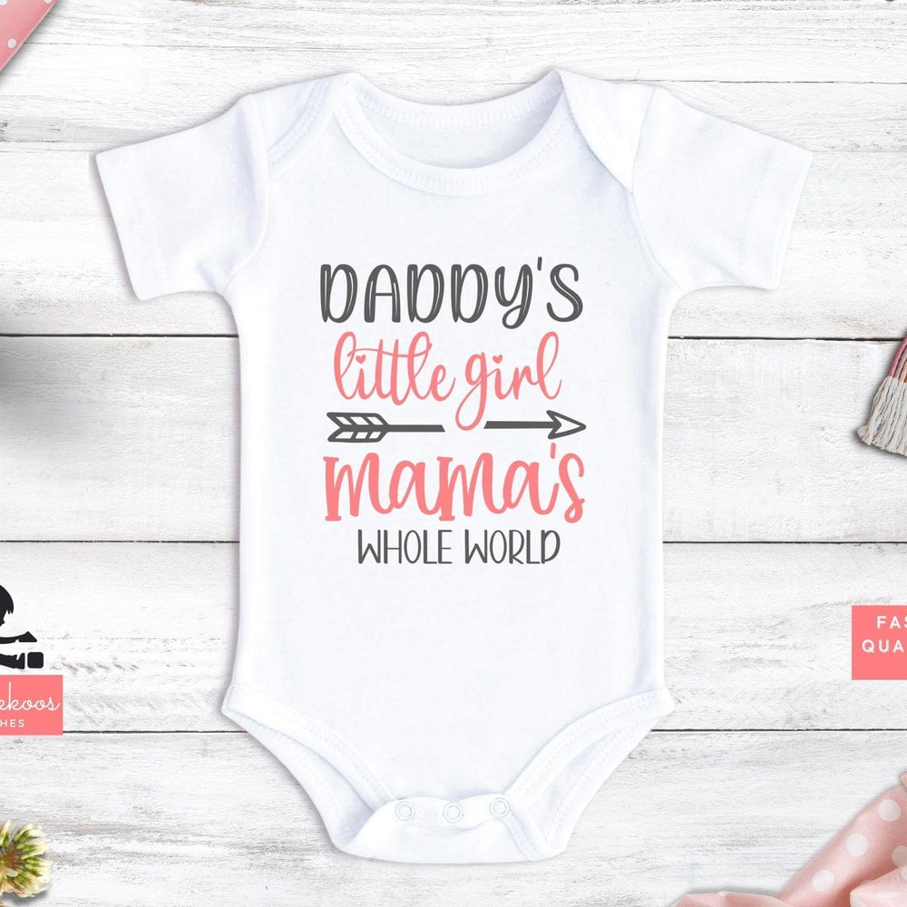 Mothers Day / Fathers Day Bodysuit - "Daddy'S Little Girl Mama'S Whole ...