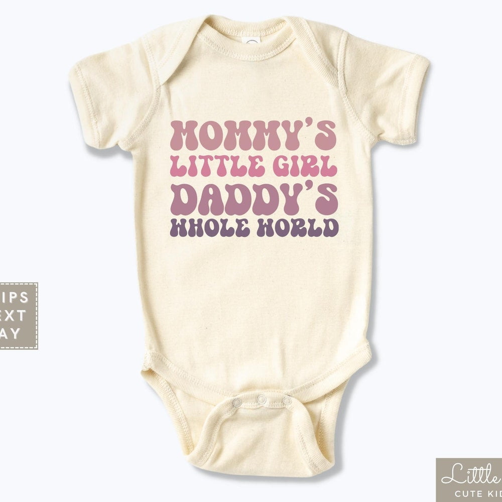 Mothers Day / Fathers Day Bodysuit - "Mommy'S Little Girl Daddy'S Whole ...