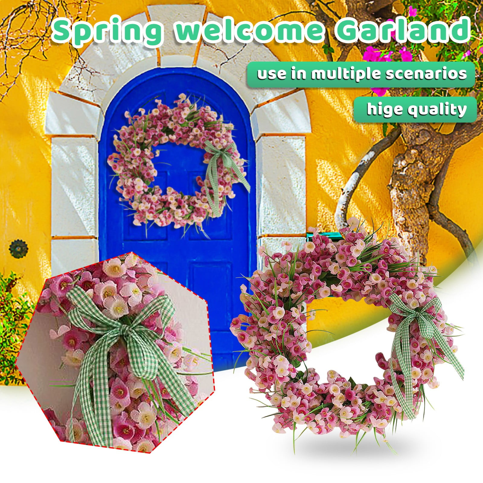 Mothers Day Gift Ideas Spring wreath, flower door knocker, mother's day ...