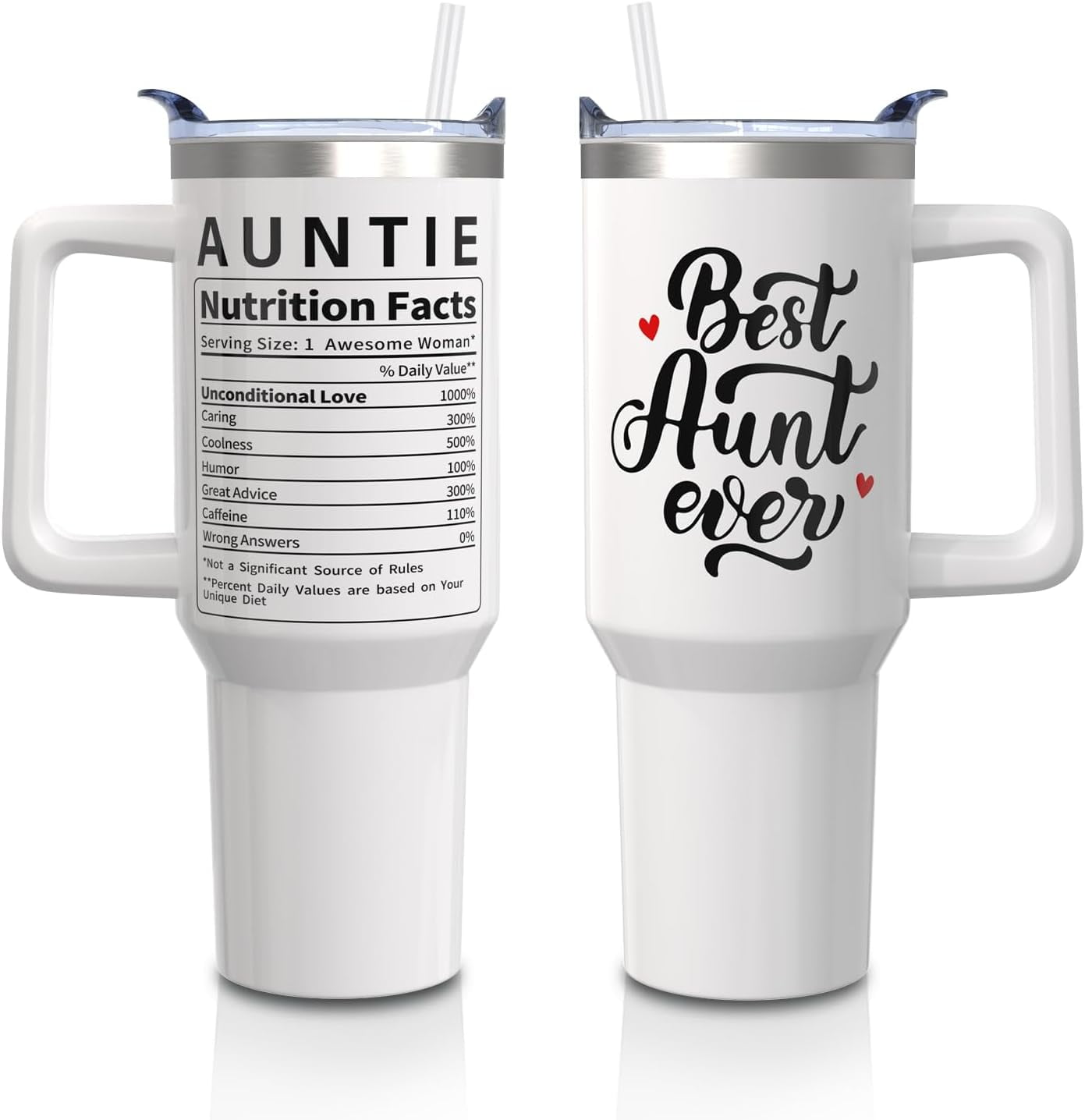 Mother''s Day Gift for Aunt - 40oz Stainless Steel Tumbler with Handle ...