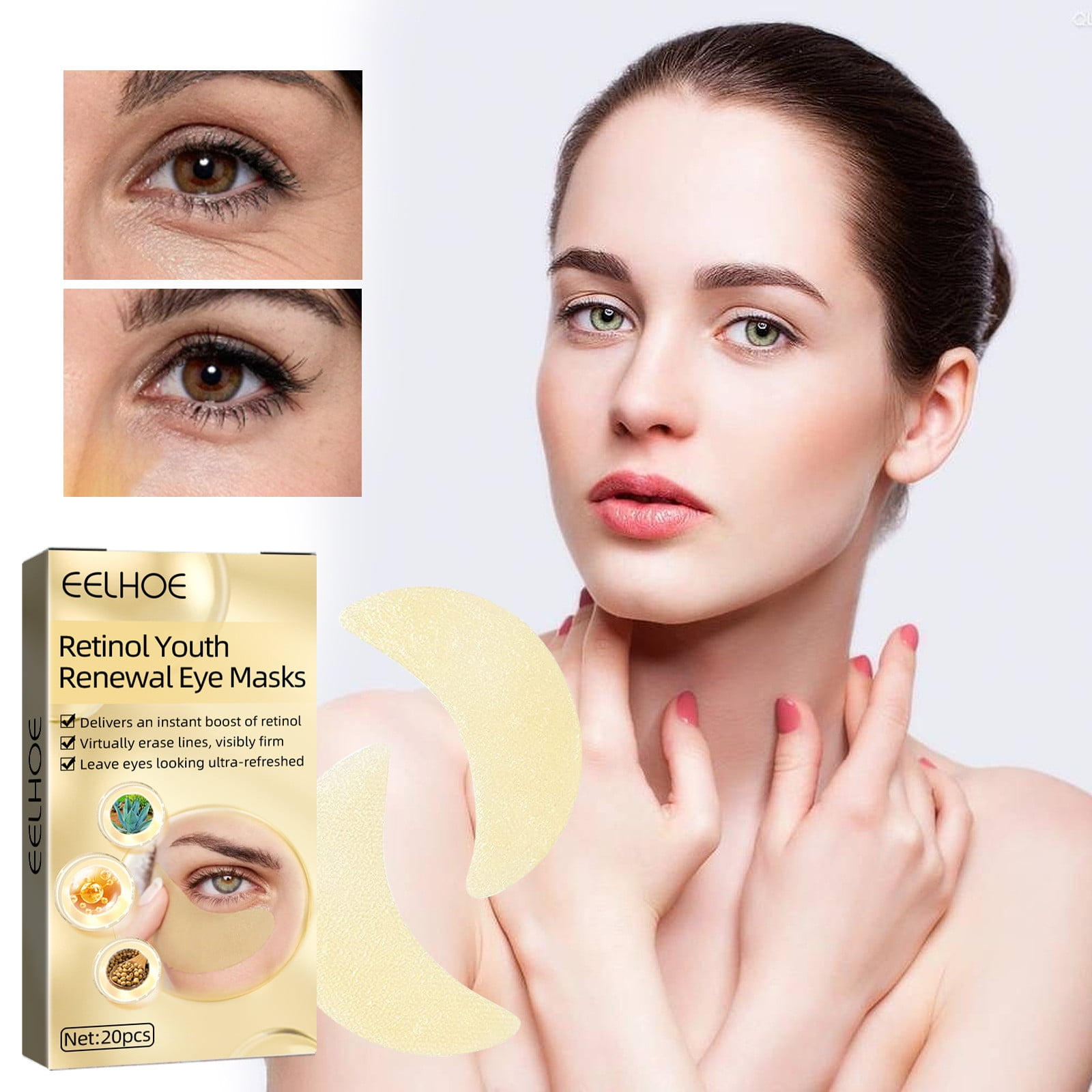 Mothers Day Gifts Retinol Eye Mask Eye Mask For Dark Circles Wrinkles ...