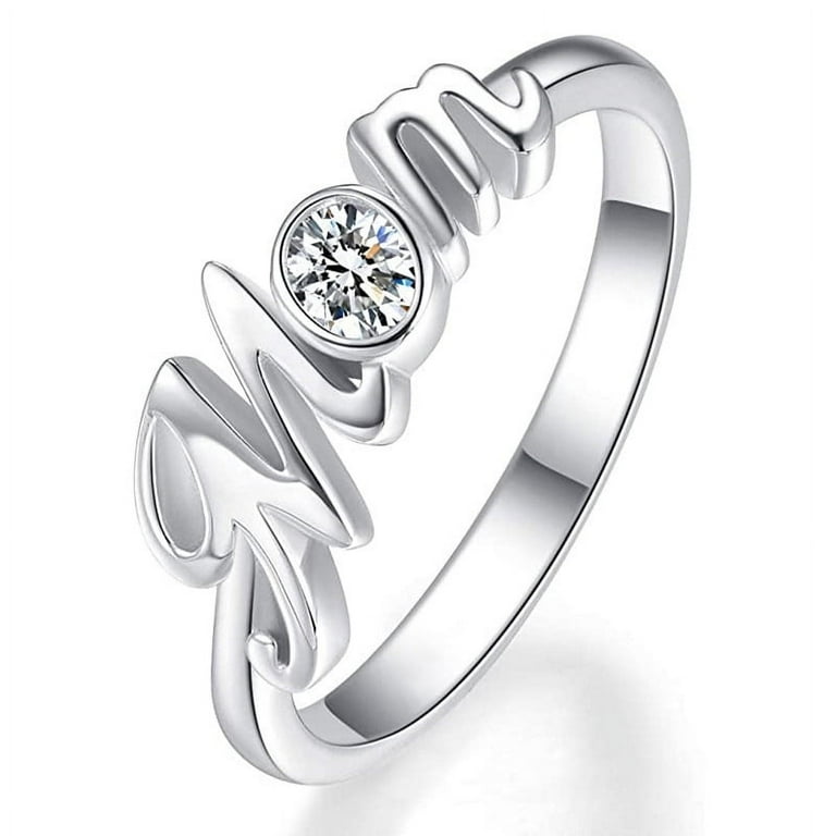 Silver mom ring store